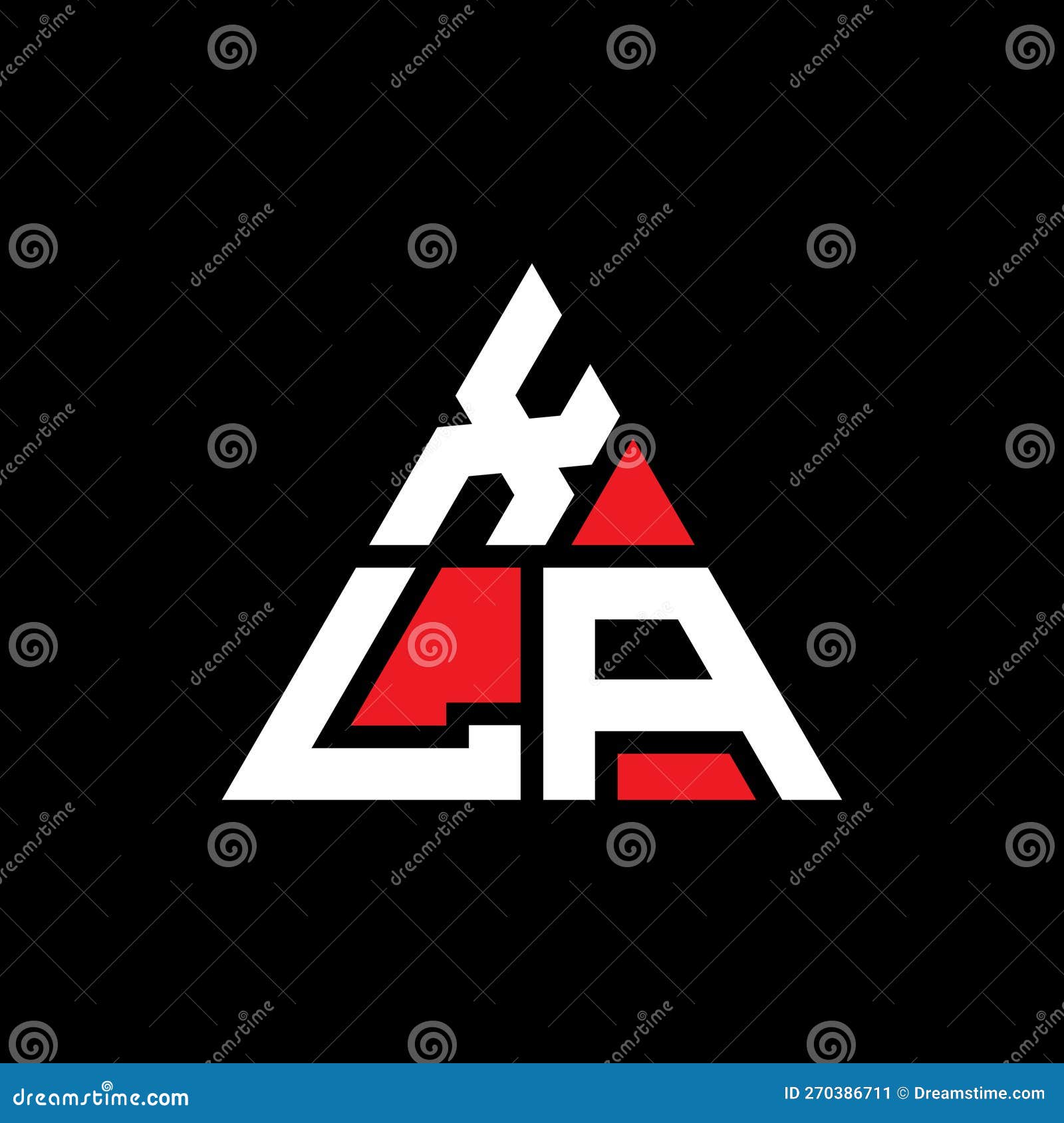 XLA Triangle Letter Logo Design with Triangle Shape. XLA Triangle Logo ...