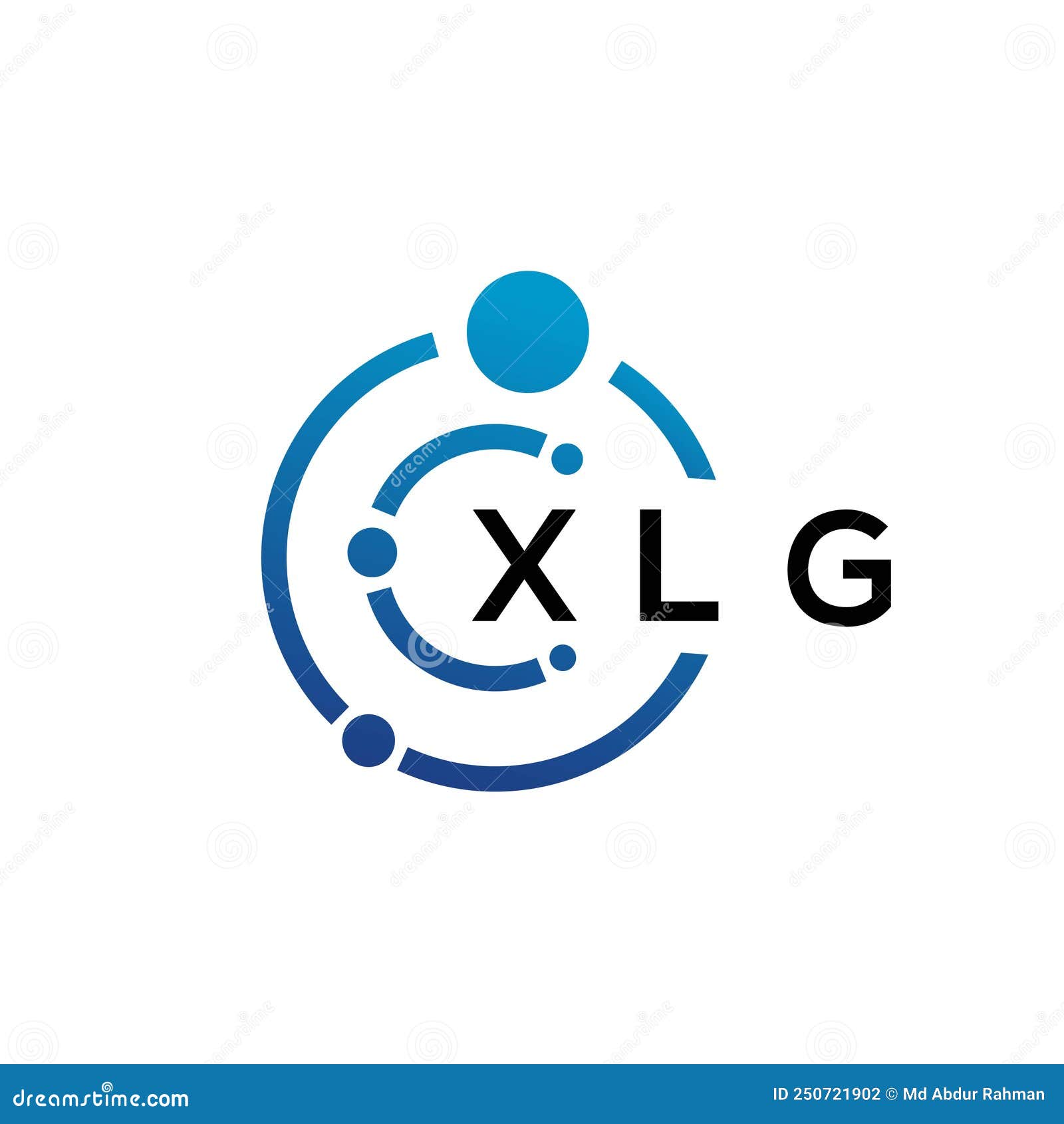 XLG Letter Technology Logo Design on White Background. XLG Creative ...