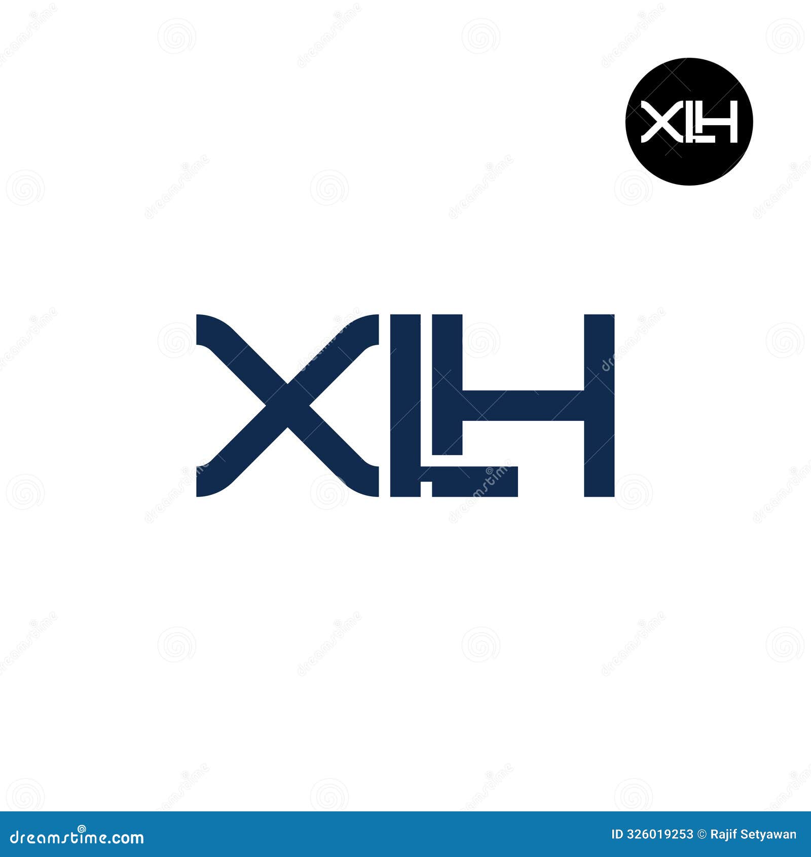 XLH Logo Letter Monogram Design Stock Vector - Illustration of ...