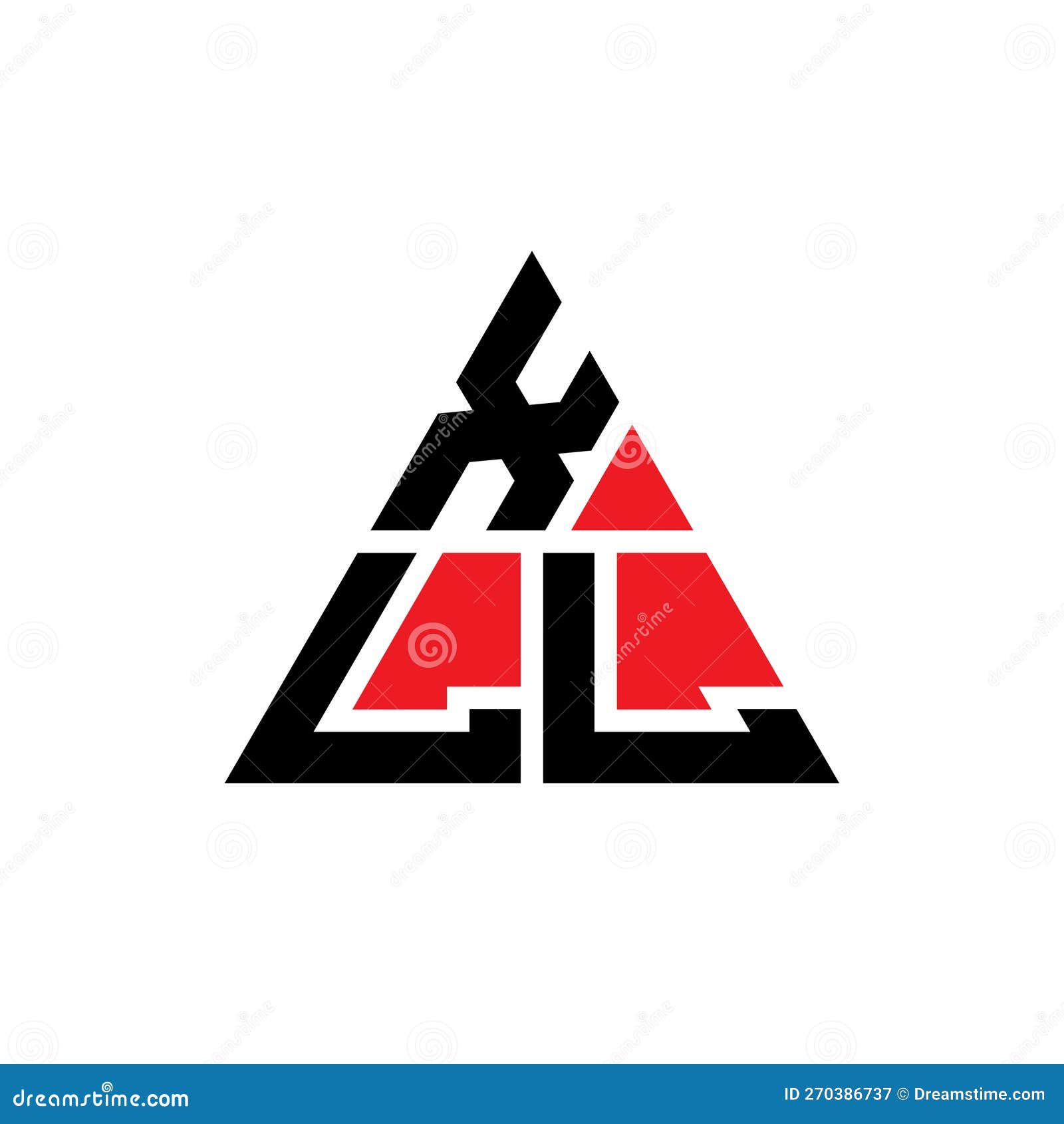 XLL Triangle Letter Logo Design with Triangle Shape. XLL Triangle Logo ...
