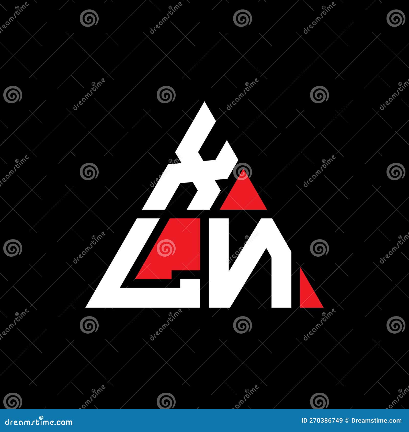 XLN Triangle Letter Logo Design with Triangle Shape. XLN Triangle Logo ...