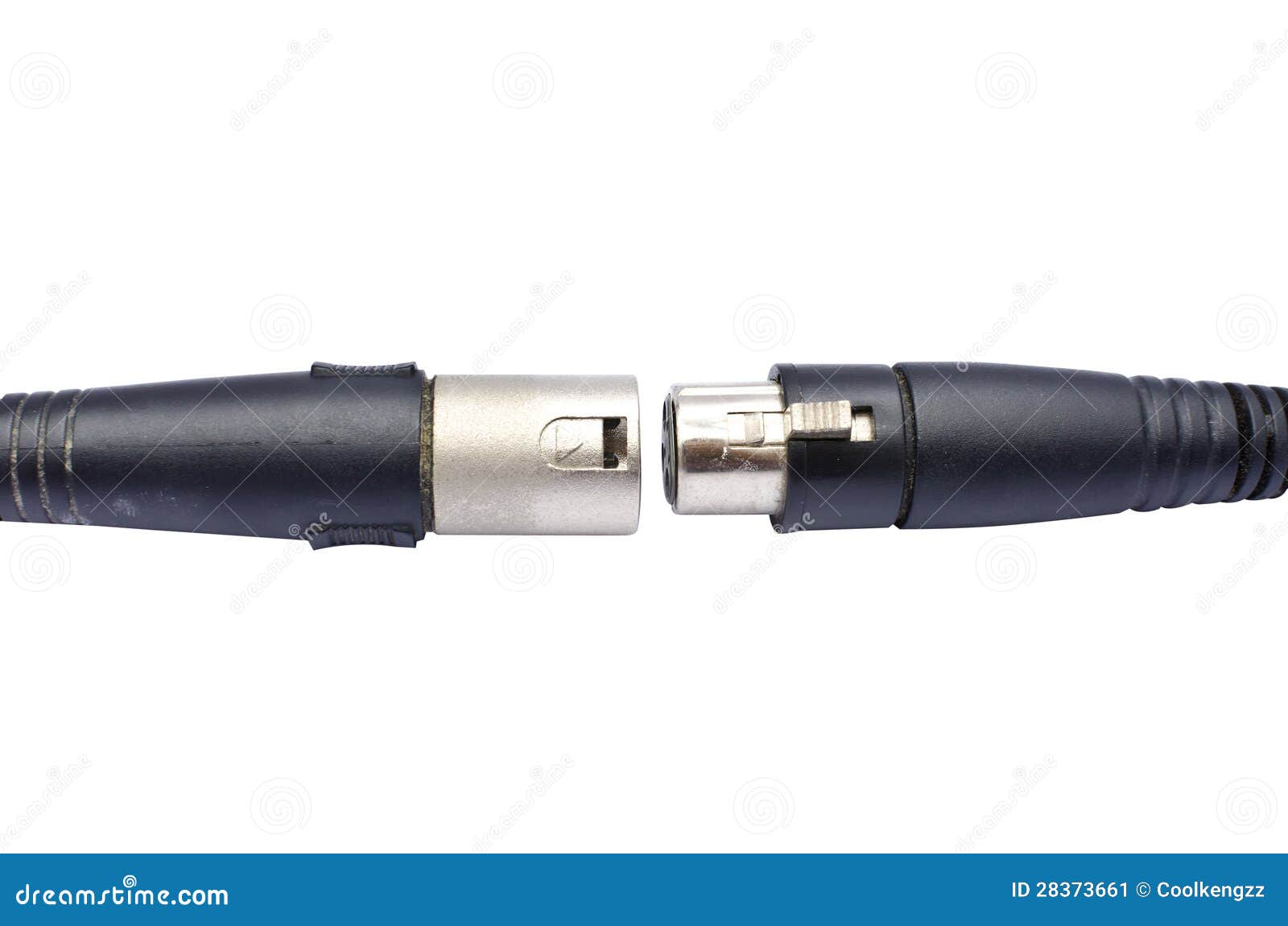 XLR Cable with Male and Female Plug Stock Image - Image of plug ...