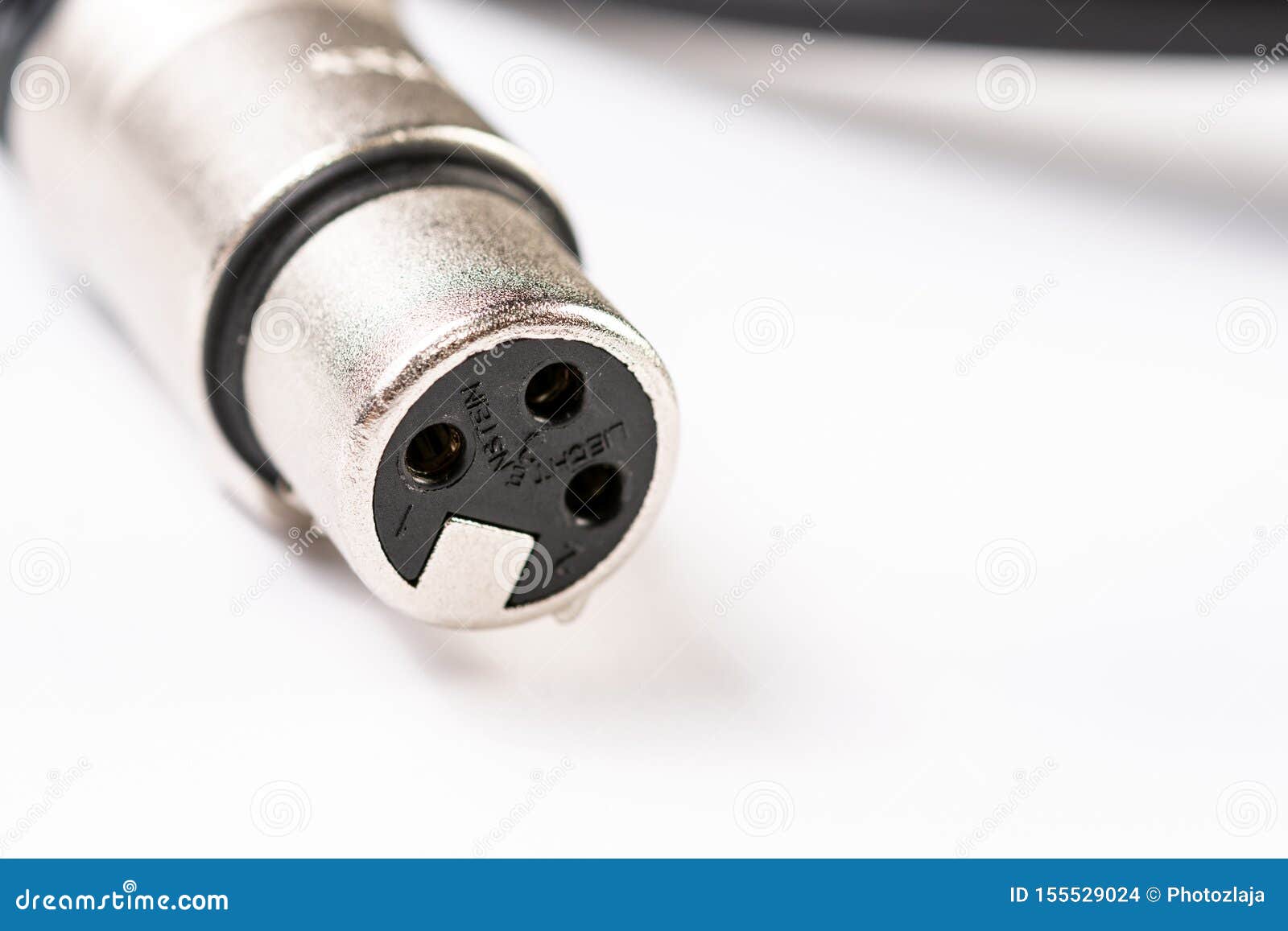 XLR Connector For Microphone Cables Are Connected To Sound Music Mixer ...