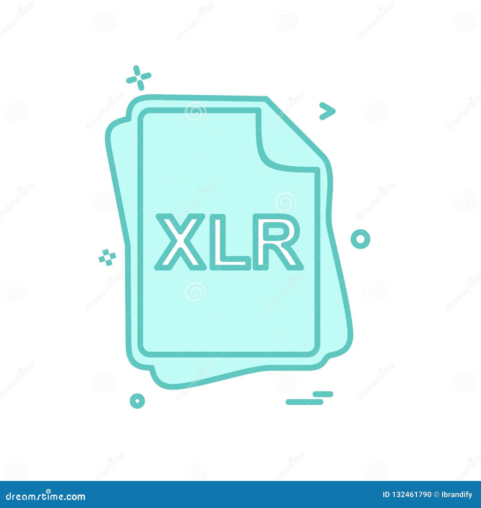 XLR File Type Icon Design Vector Stock Vector - Illustration of graphic ...