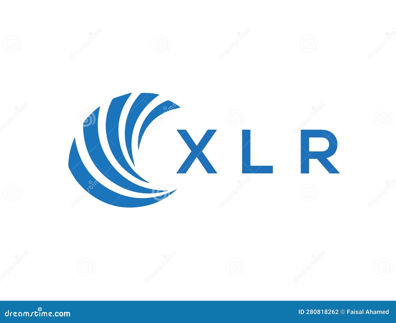 XLR Letter Logo Design On White Background. XLR Creative Circle Letter ...
