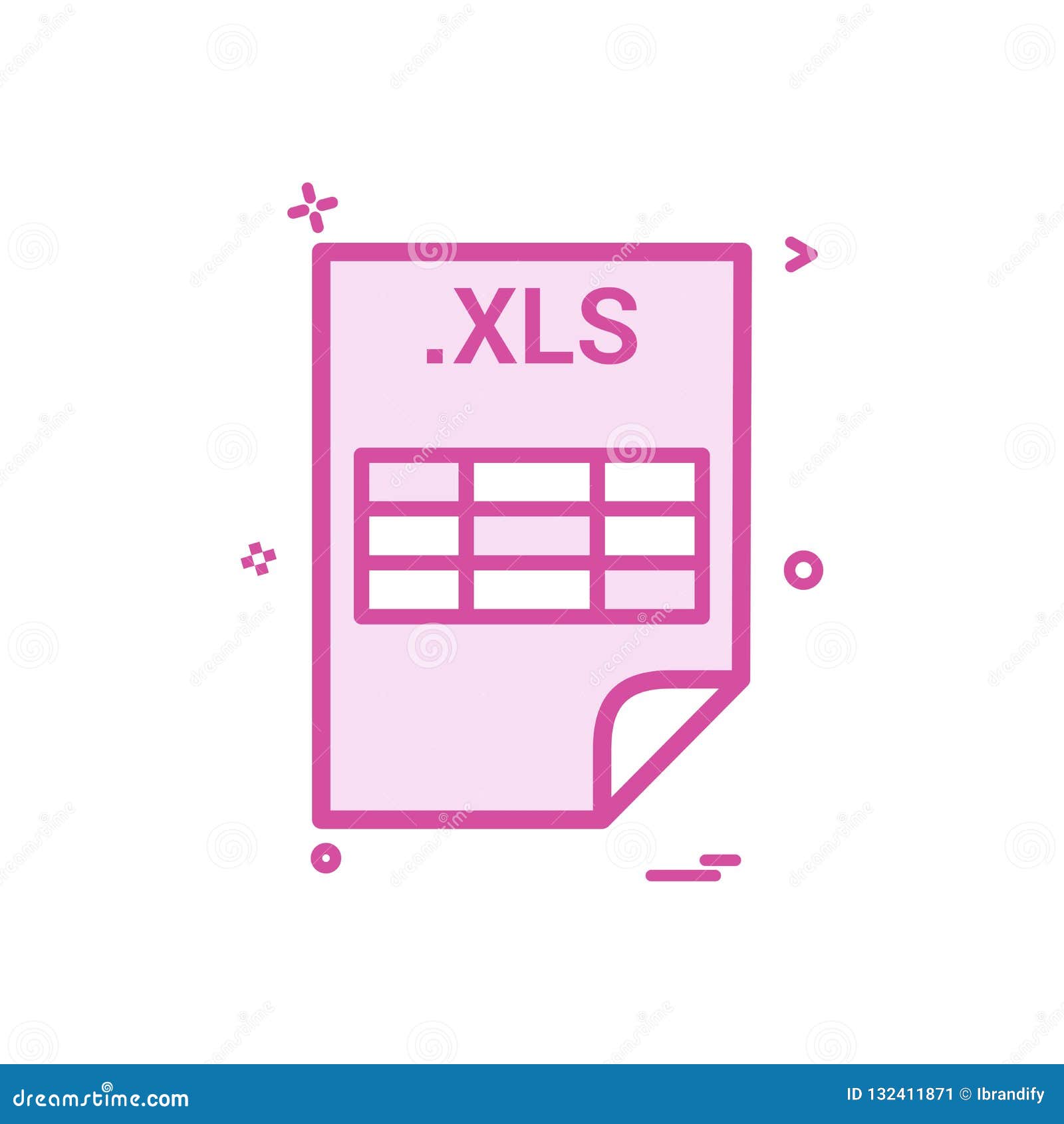 XLS Application Download File Files Format Icon Vector Design Stock ...