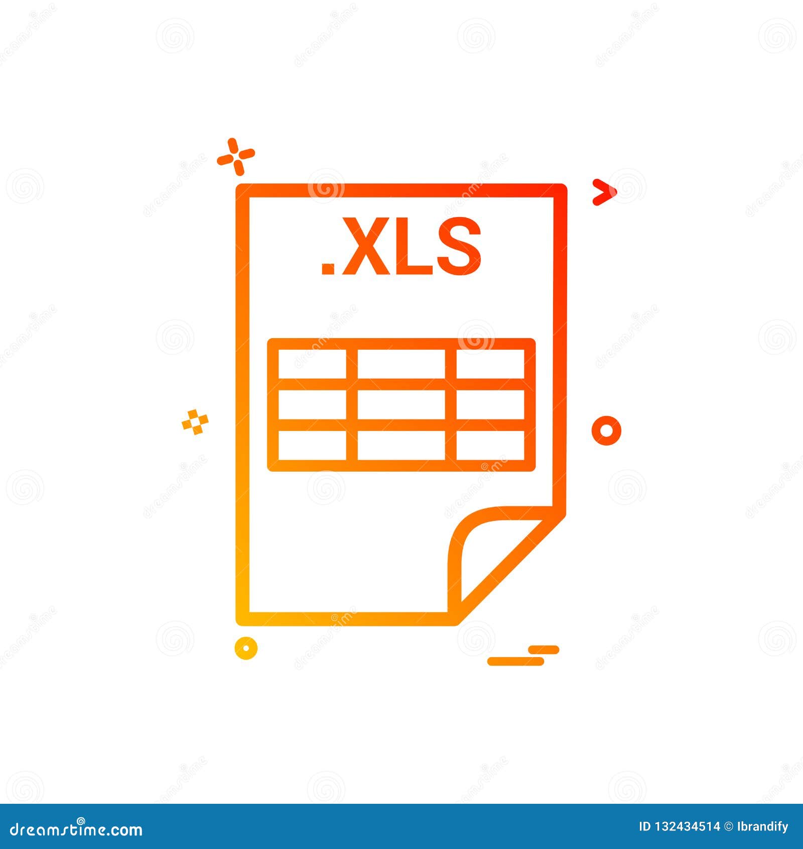 XLS Application Download File Files Format Icon Vector Design Stock ...