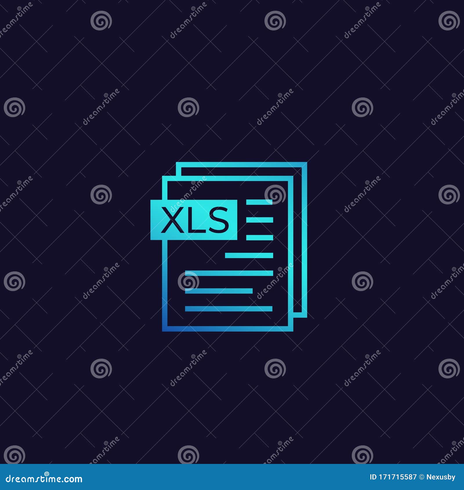 Xls document icon stock vector. Illustration of webpage - 171715587