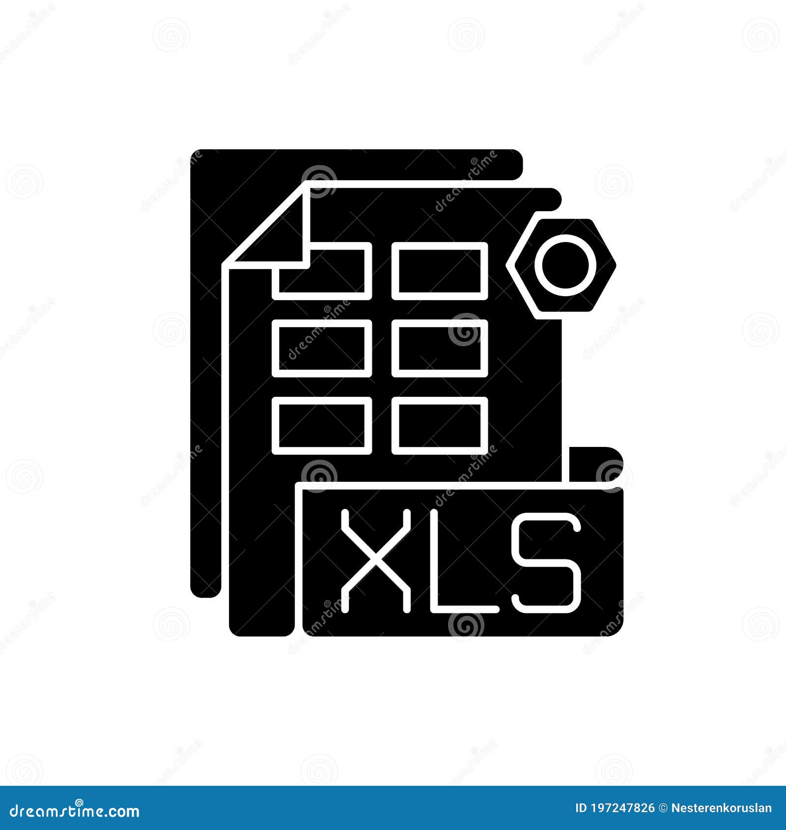 Black Xlsx Isolated Vector Icon. Simple Element Illustration From Big ...