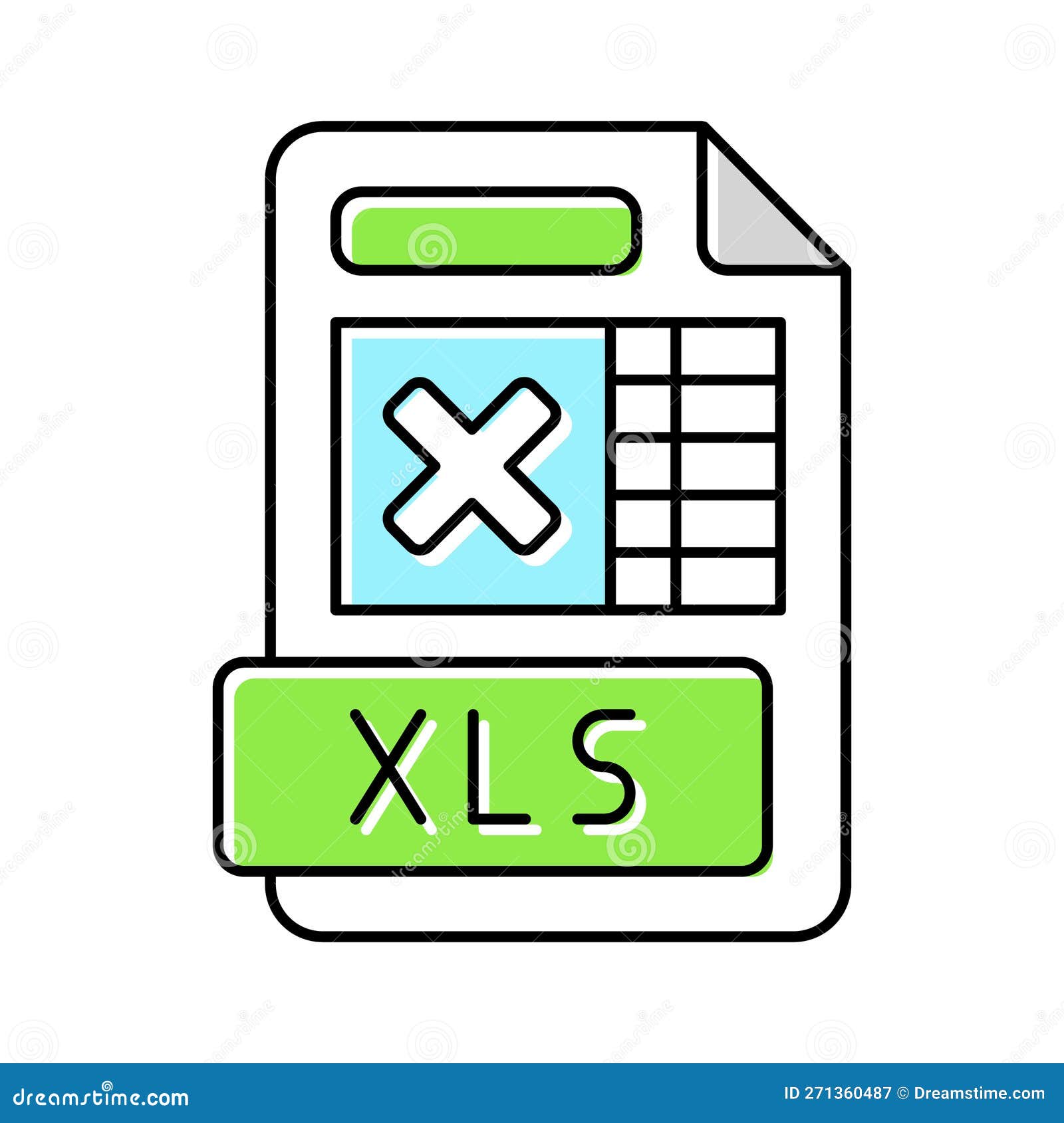 Xls File Format Document Color Icon Vector Illustration Stock Vector ... Xls File Format Document Color Icon Vector Illustration Stock Vector ...