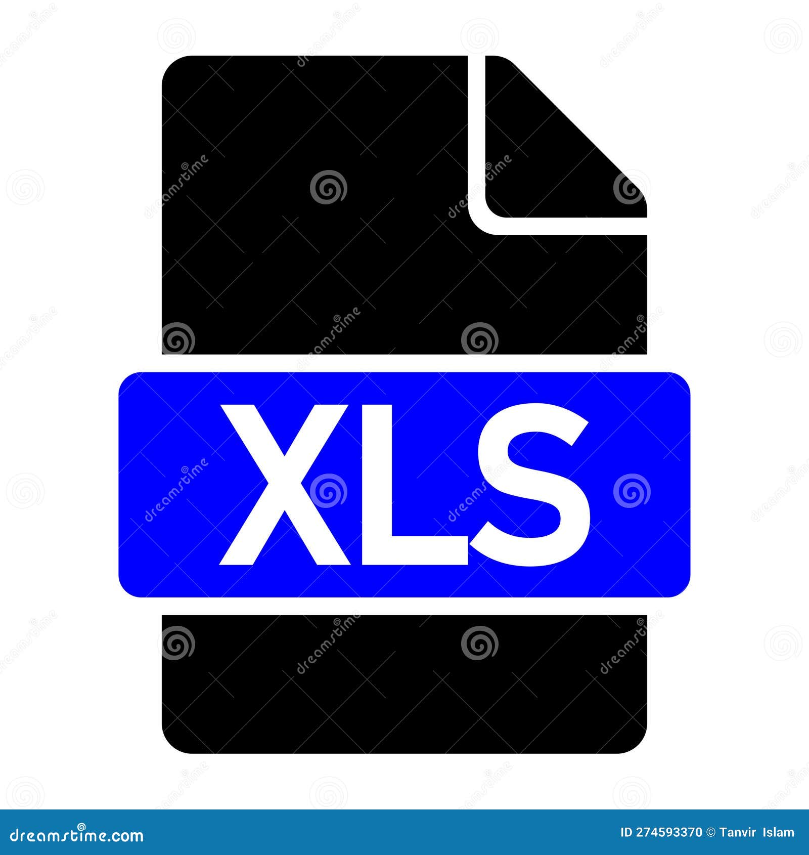 XLS File Format Icon stock vector. Illustration of format - 274593370