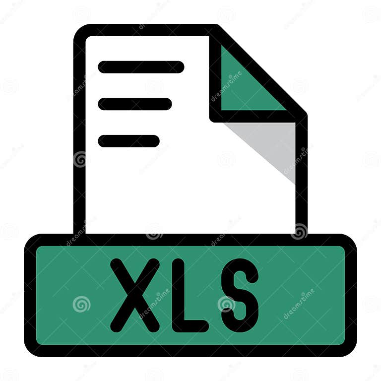 Xls File Icon Colorful Style Design. Document Format Text File Icons ...