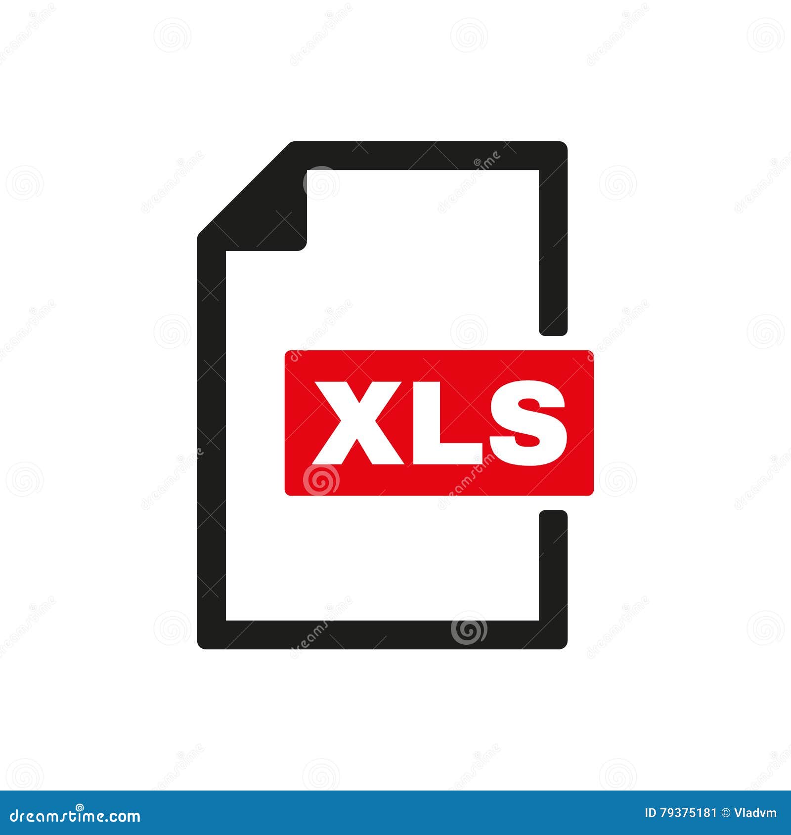The XLS Icon. File Format Symbol Stock Vector - Illustration of sign ...