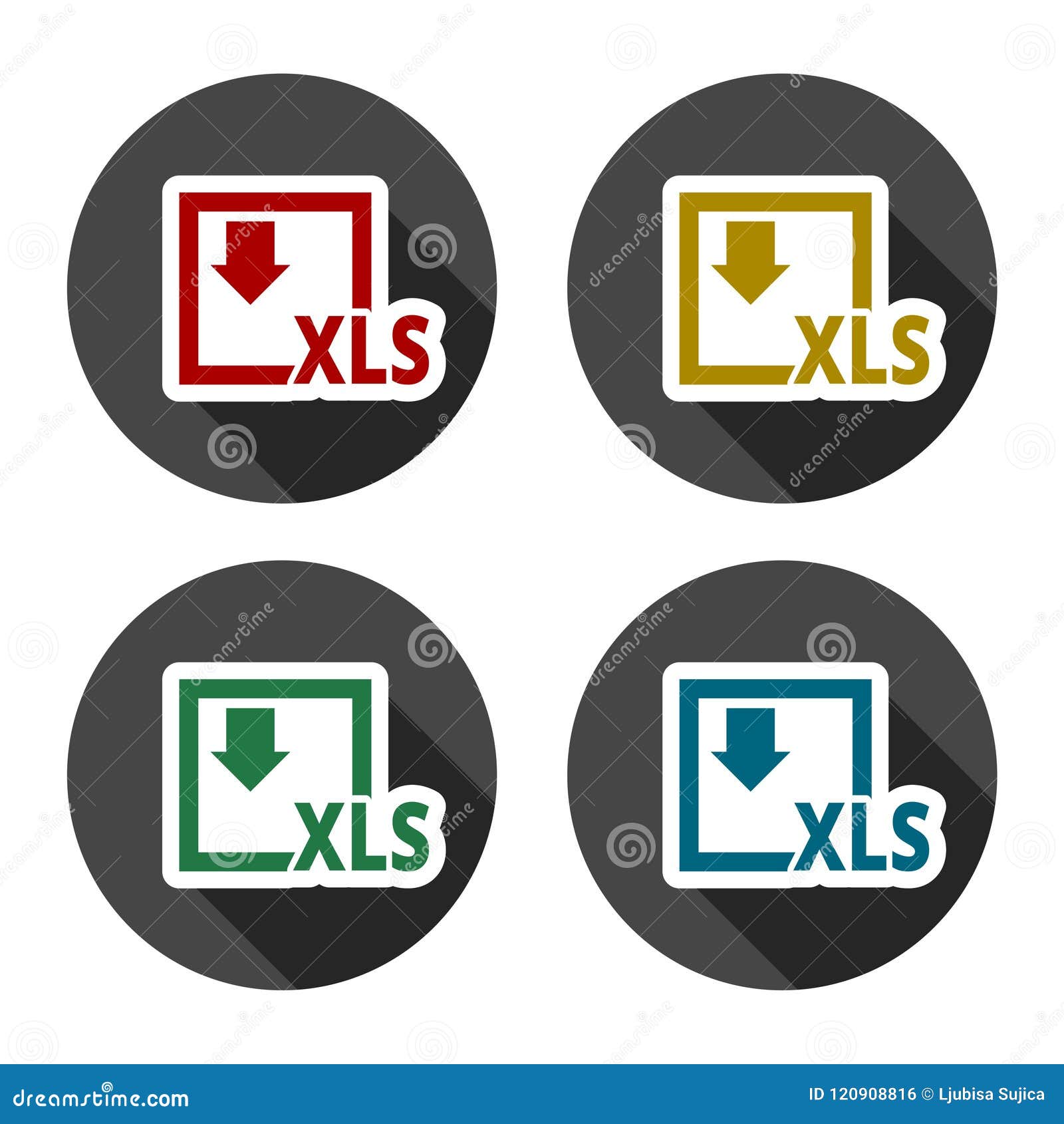 The XLS Icon, File Format Symbol Set with Long Shadow Stock Vector ... The XLS Icon, File Format Symbol Set with Long Shadow Stock Vector ...