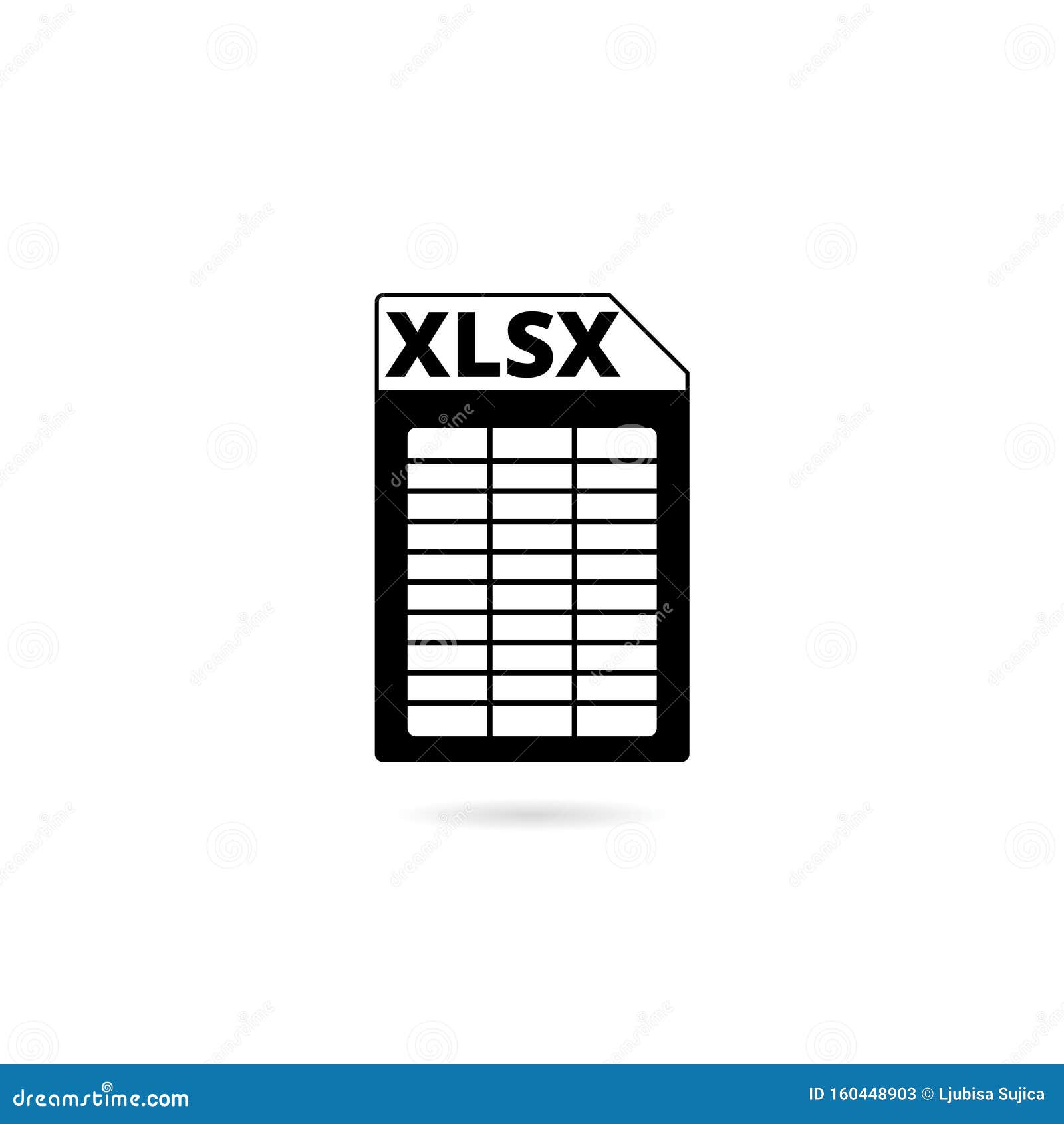 Xlsx Icon Isolated on White Background Stock Vector - Illustration of ...