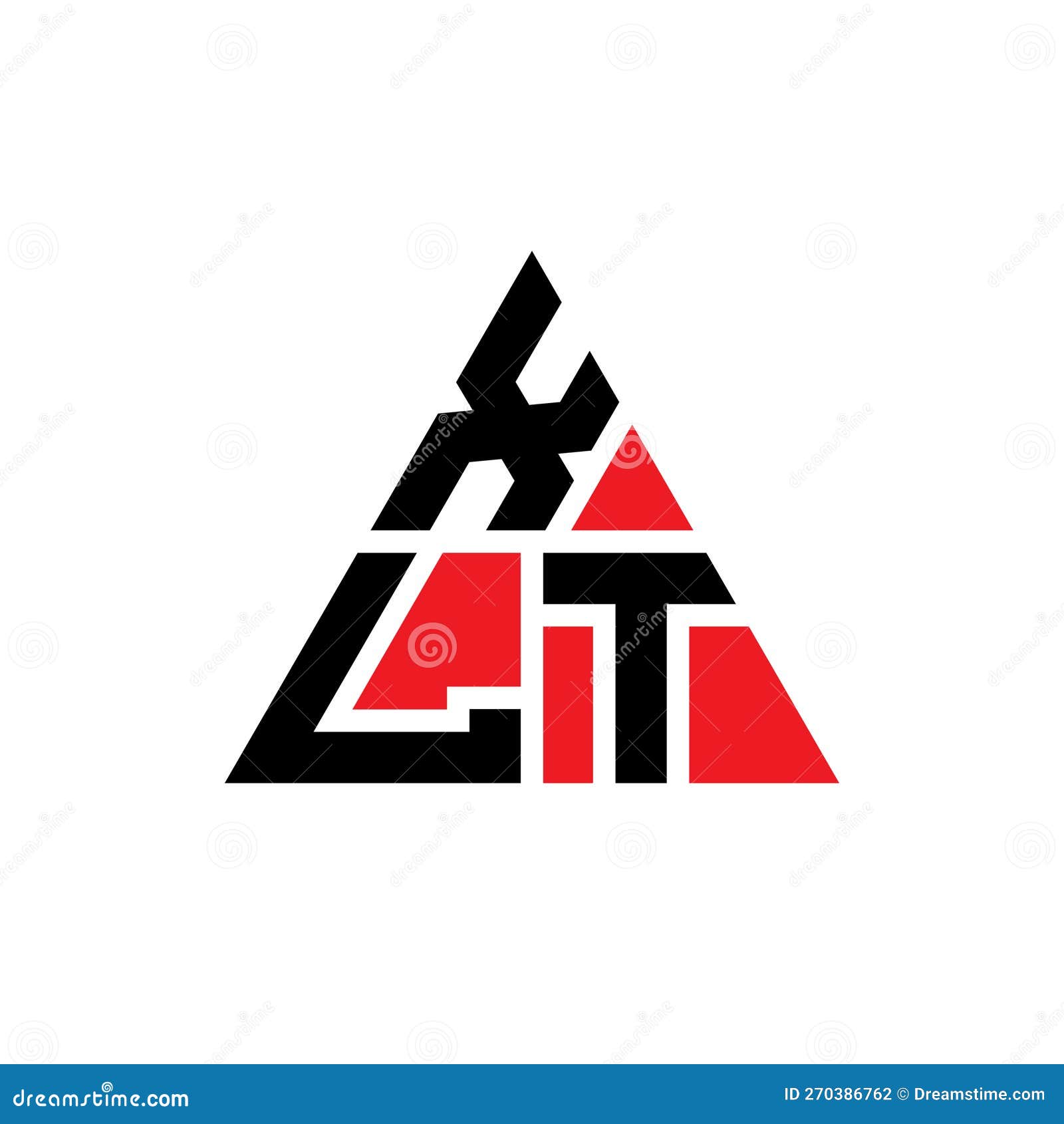 XLT Triangle Letter Logo Design with Triangle Shape. XLT Triangle Logo ...