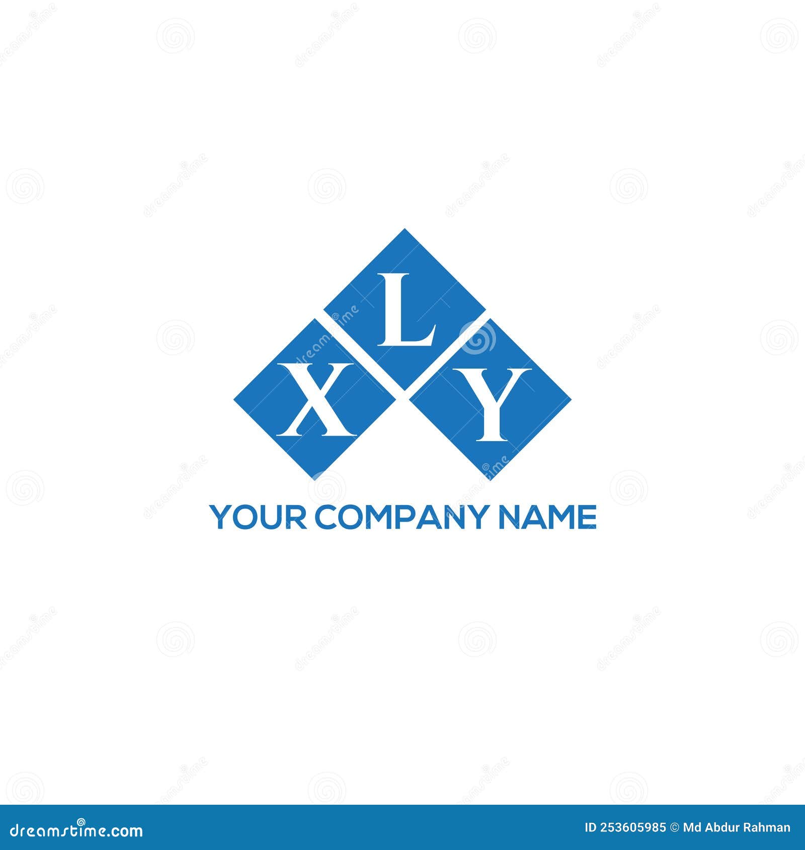 XLY Letter Logo Design on WHITE Background. XLY Creative Initials ...