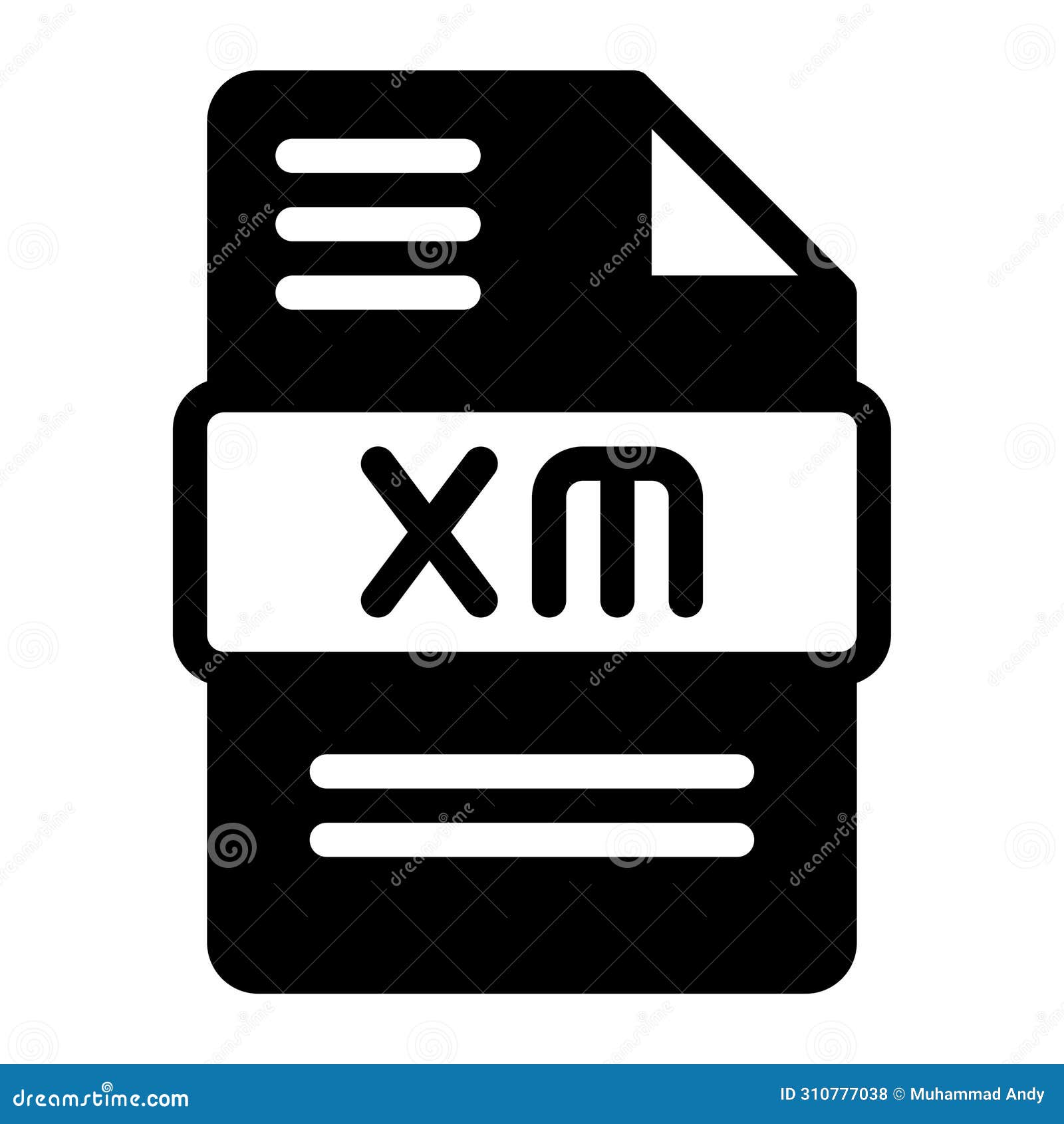 Xm File Format Icon. Flat Style Design, File Type Icons Symbol Stock ...