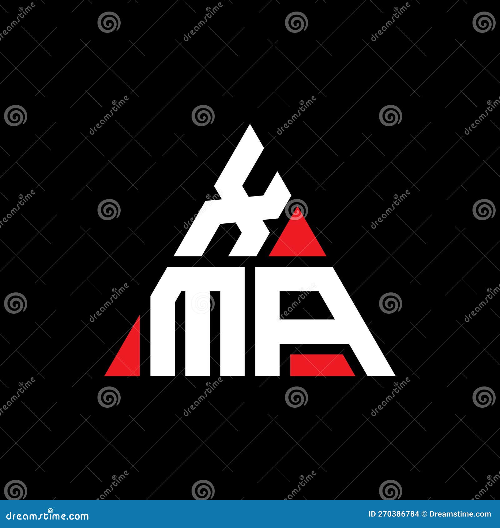 XMA Triangle Letter Logo Design with Triangle Shape. XMA Triangle Logo ...
