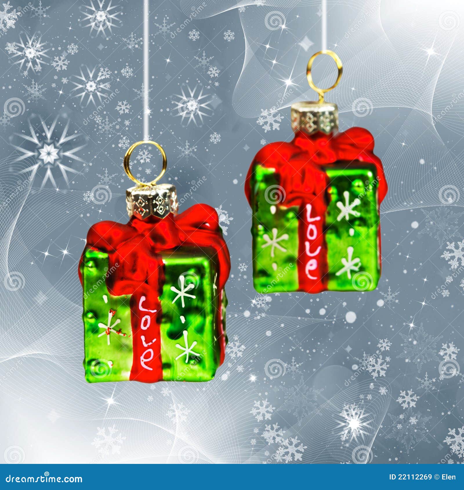 Xmas Abstract with Christmas Decor Stock Illustration - Illustration of ...