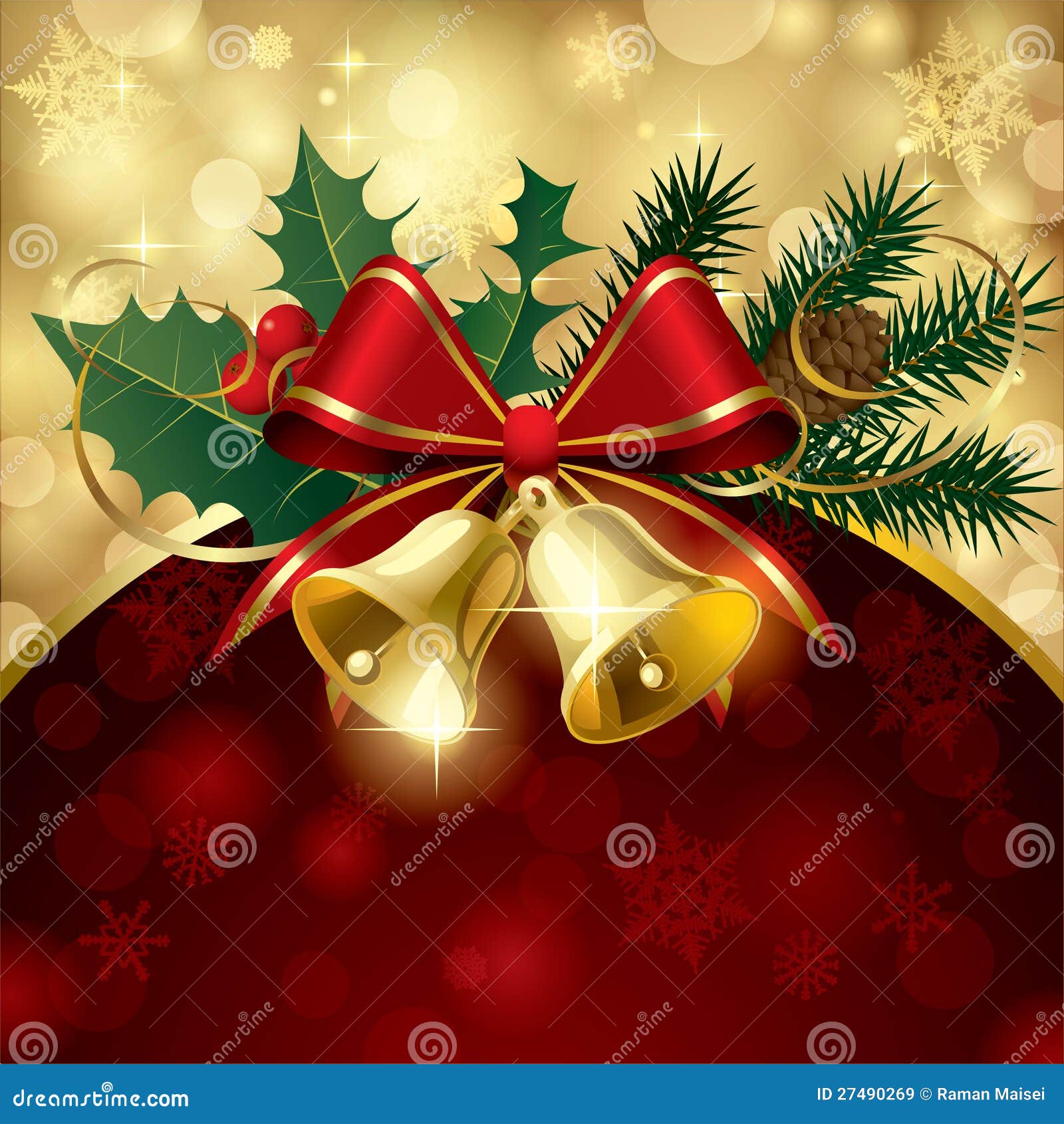 Xmas card stock vector. Illustration of shining, xmas - 27490269