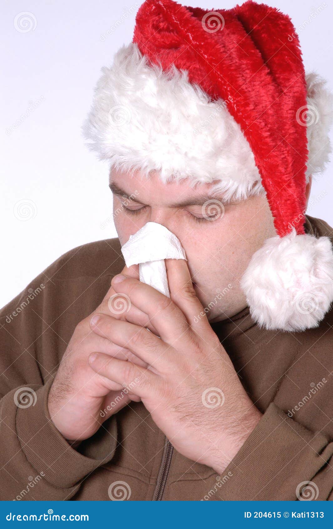 Xmas cold stock image. Image of allergy, christmas, sniffing - 204615