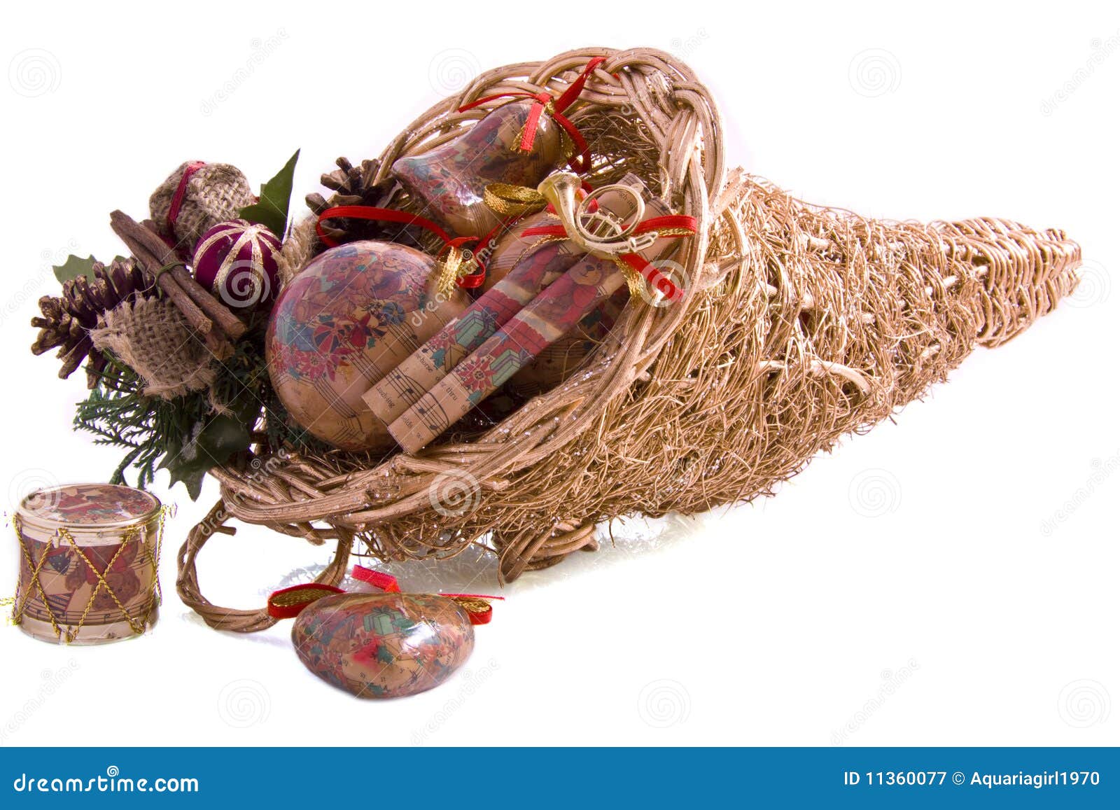 Xmas Cornucopia stock image. Image of abundance, thanksgiving - 11360077