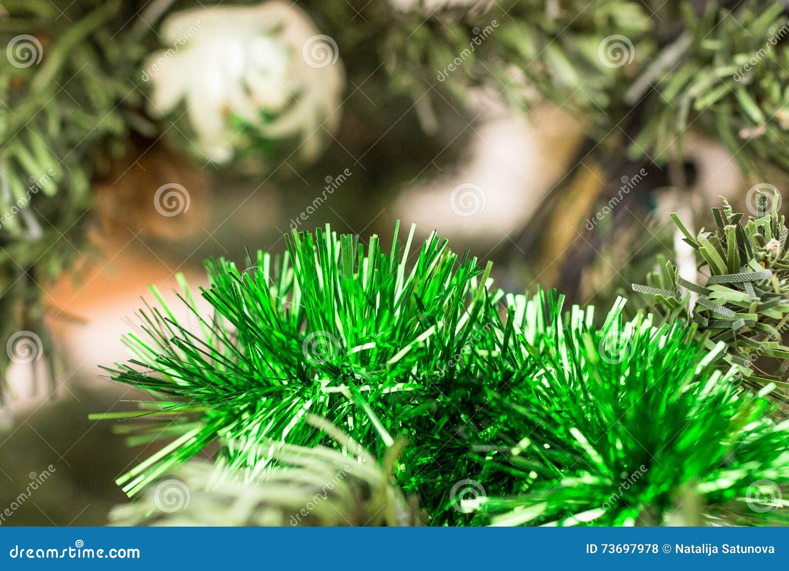 Xmas Decoration, Green Spangle Stock Photo - Image of snowflake, five ...