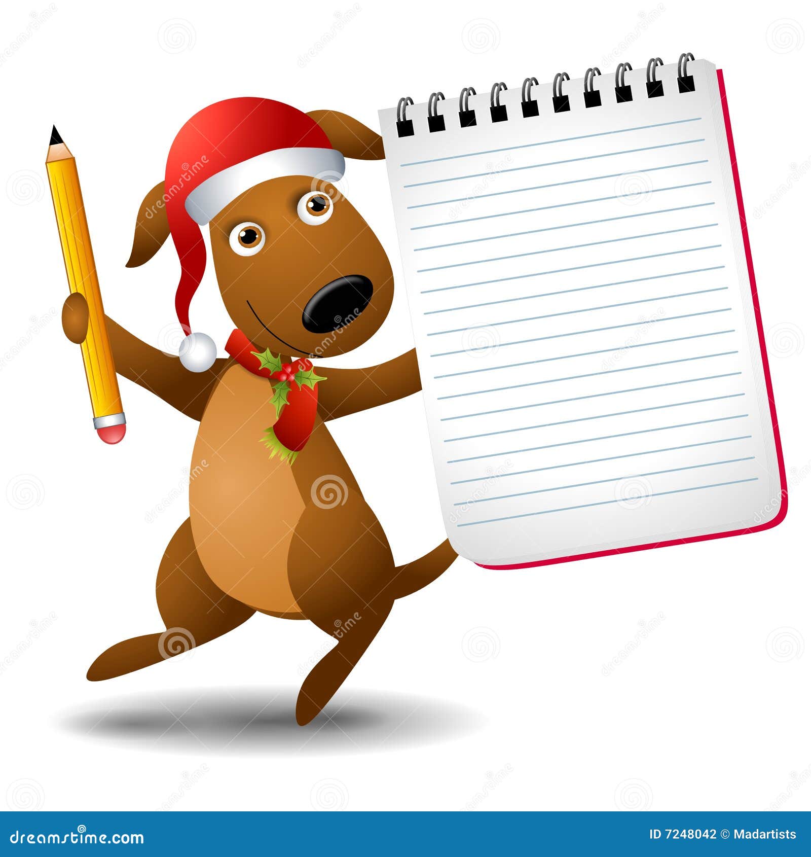 Dog Writing Clip Art