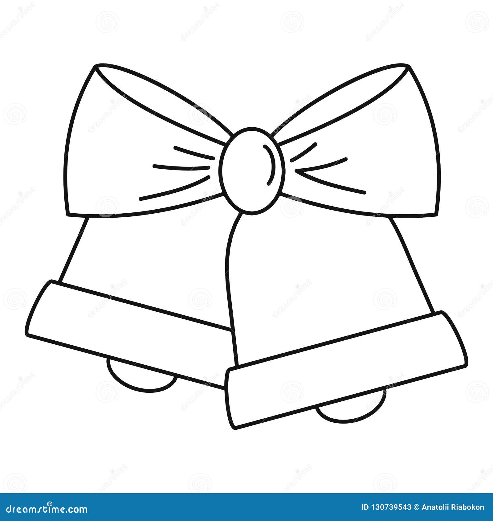 Xmas Gold Bell Icon, Outline Style Stock Vector - Illustration of ...