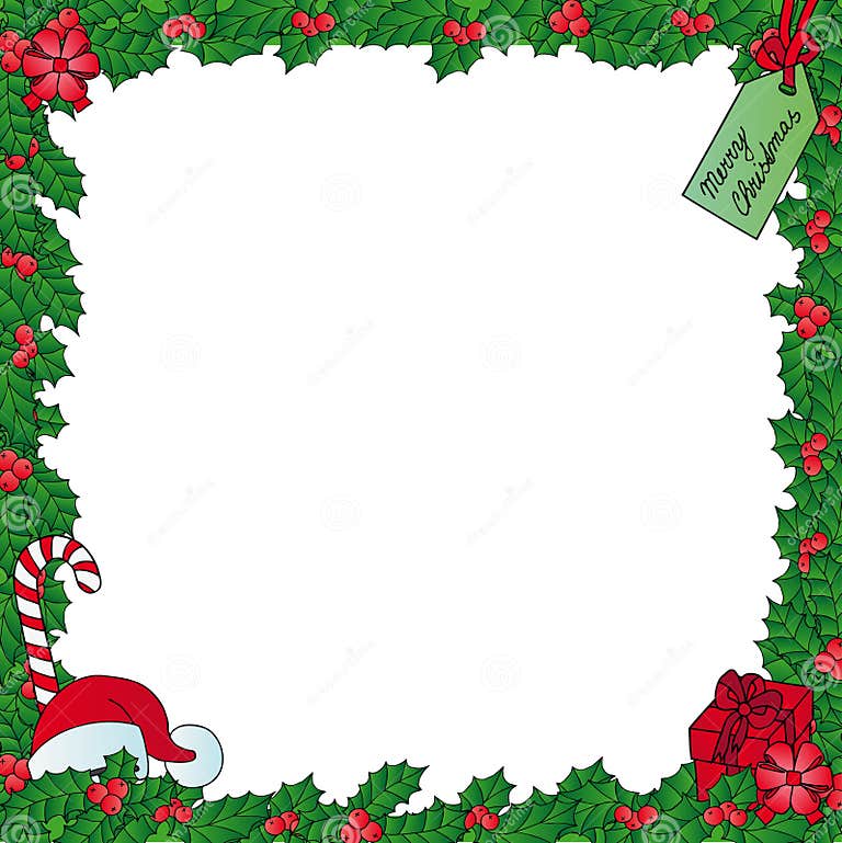 Xmas mistletoe frame stock vector. Illustration of design - 27782439