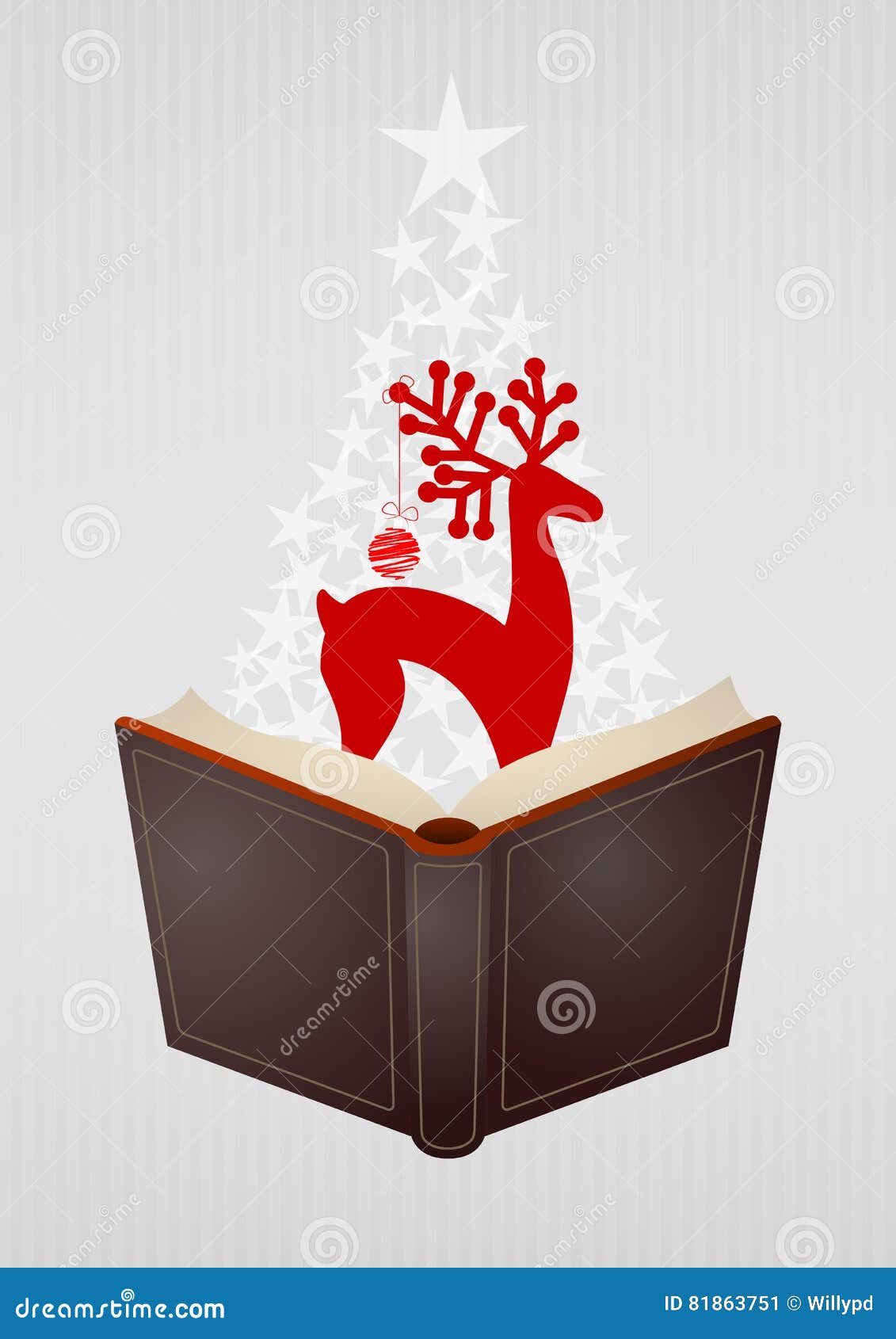 Xmas open book stock vector. Illustration of library - 81863751