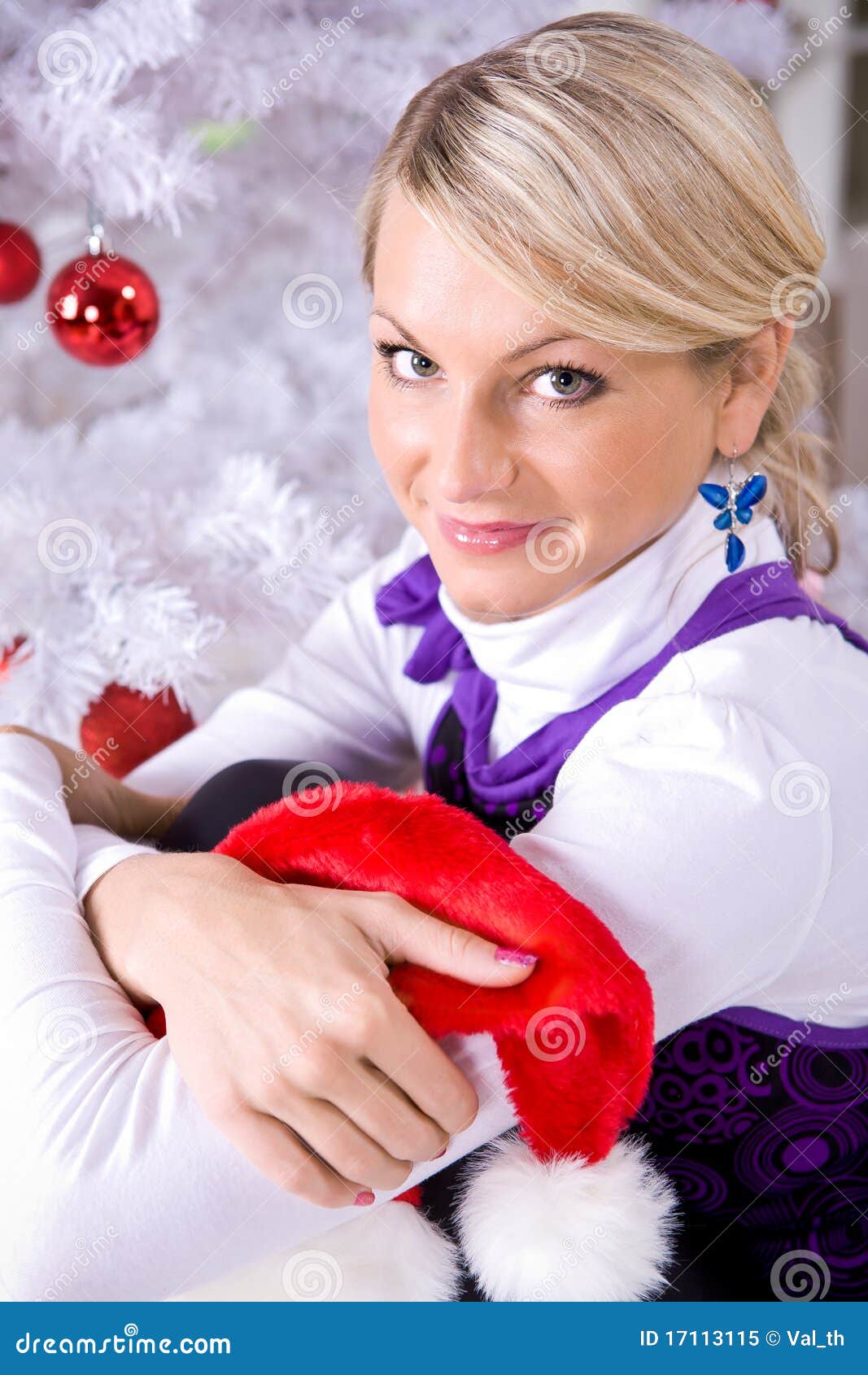 Xmas portrait stock image. Image of skin, christmas, textile - 17113115