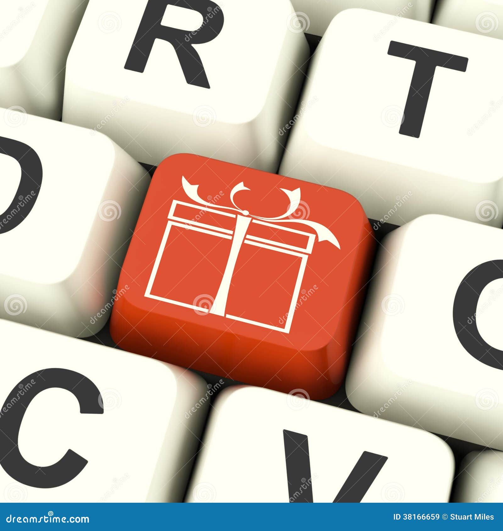 Xmas Present Key Means Happy Christmas Stock Illustration ...