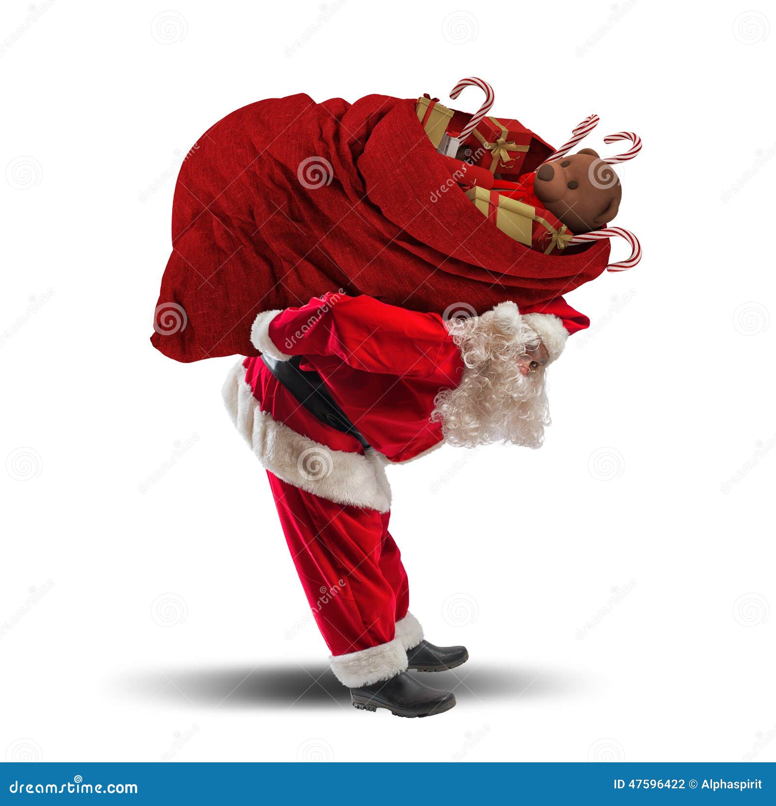 Xmas red sack stock photo. Image of festive, claus, giving - 47596422