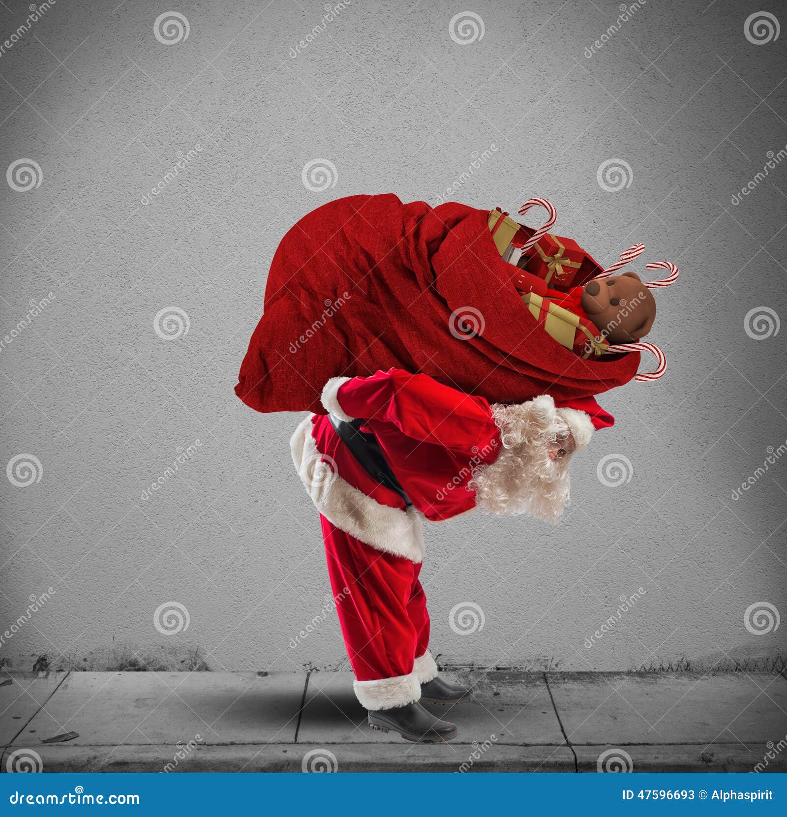Xmas red sack stock image. Image of claus, generosity - 47596693