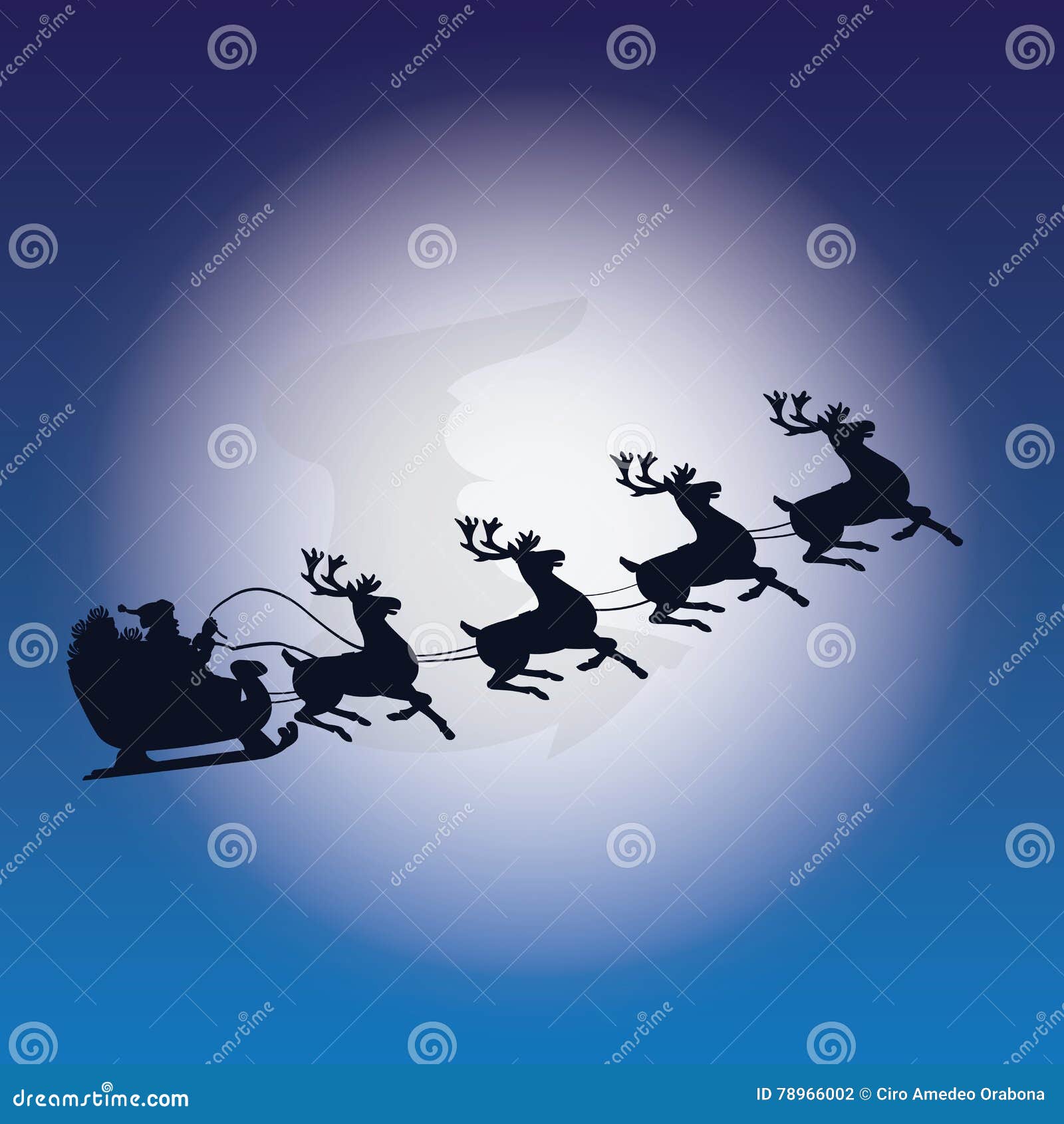 Xmas scene stock vector. Illustration of claus, december - 78966002