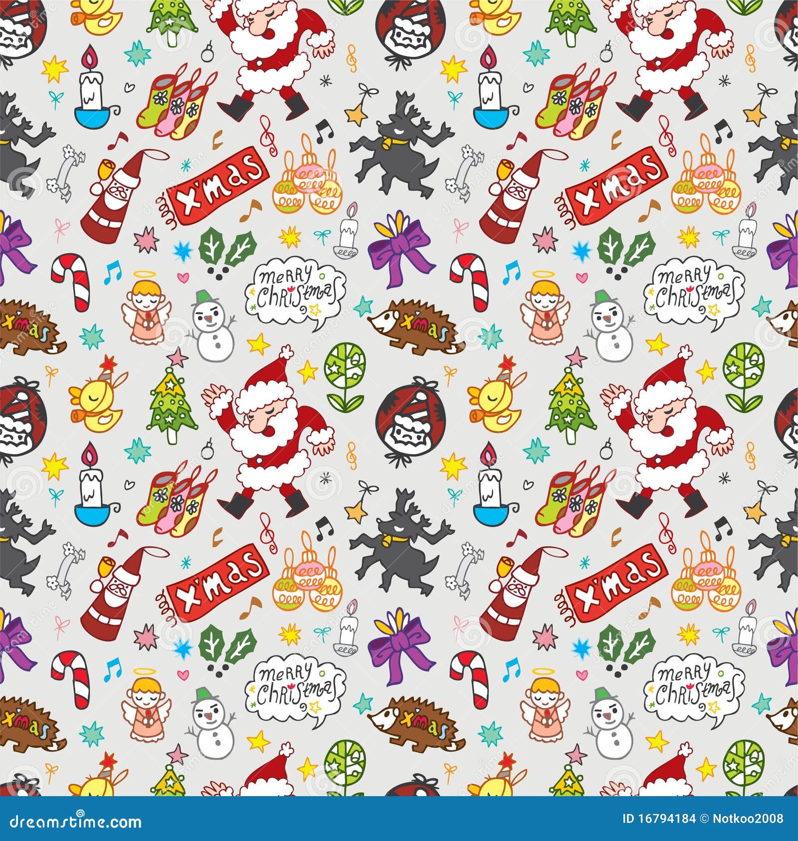 Xmas seamless pattern stock vector. Illustration of christmas - 16794184