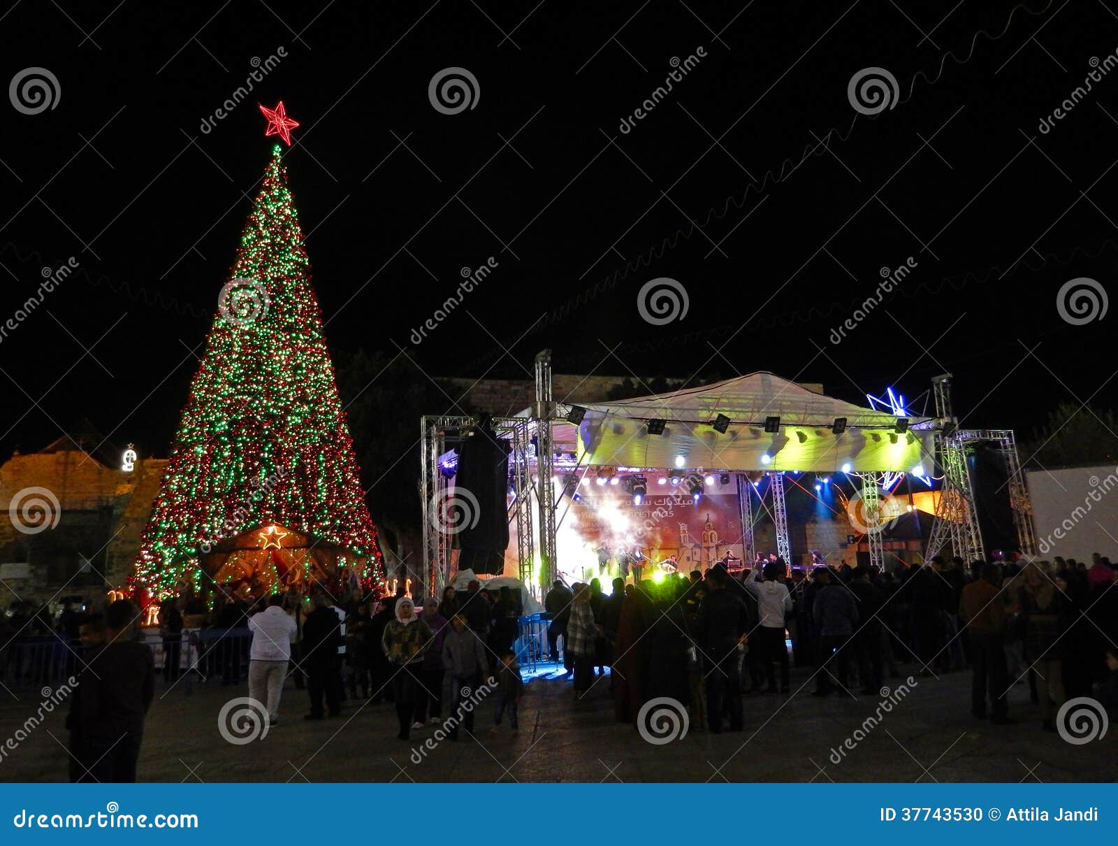 Xmas Tree, Betlehem, Palestine Editorial Image - Image of church, faith ...