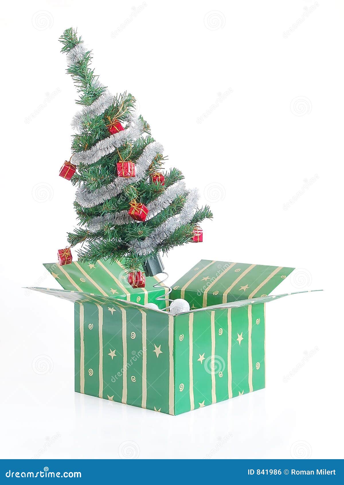 Xmas tree gift stock photo. Image of celebration, claus - 841986