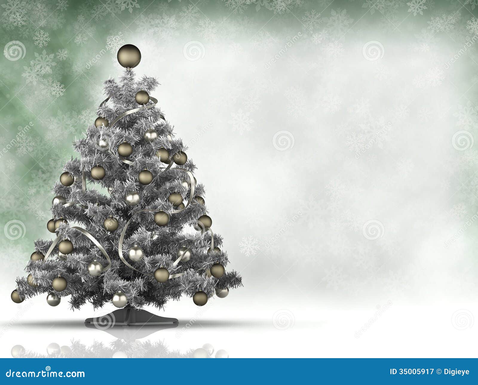 Xmas Tree and Space for Your Text Stock Image - Image of space, copy ...