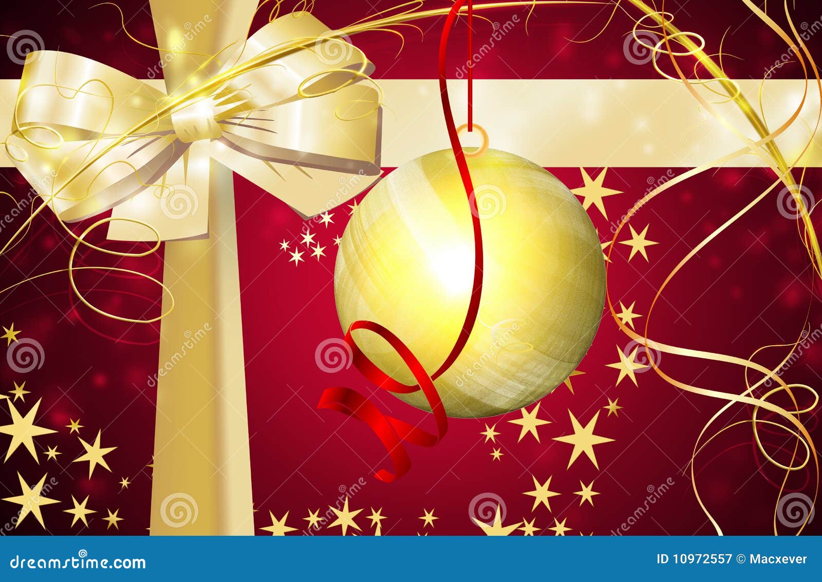 Xmass Gifts stock illustration. Illustration of golden - 10972557