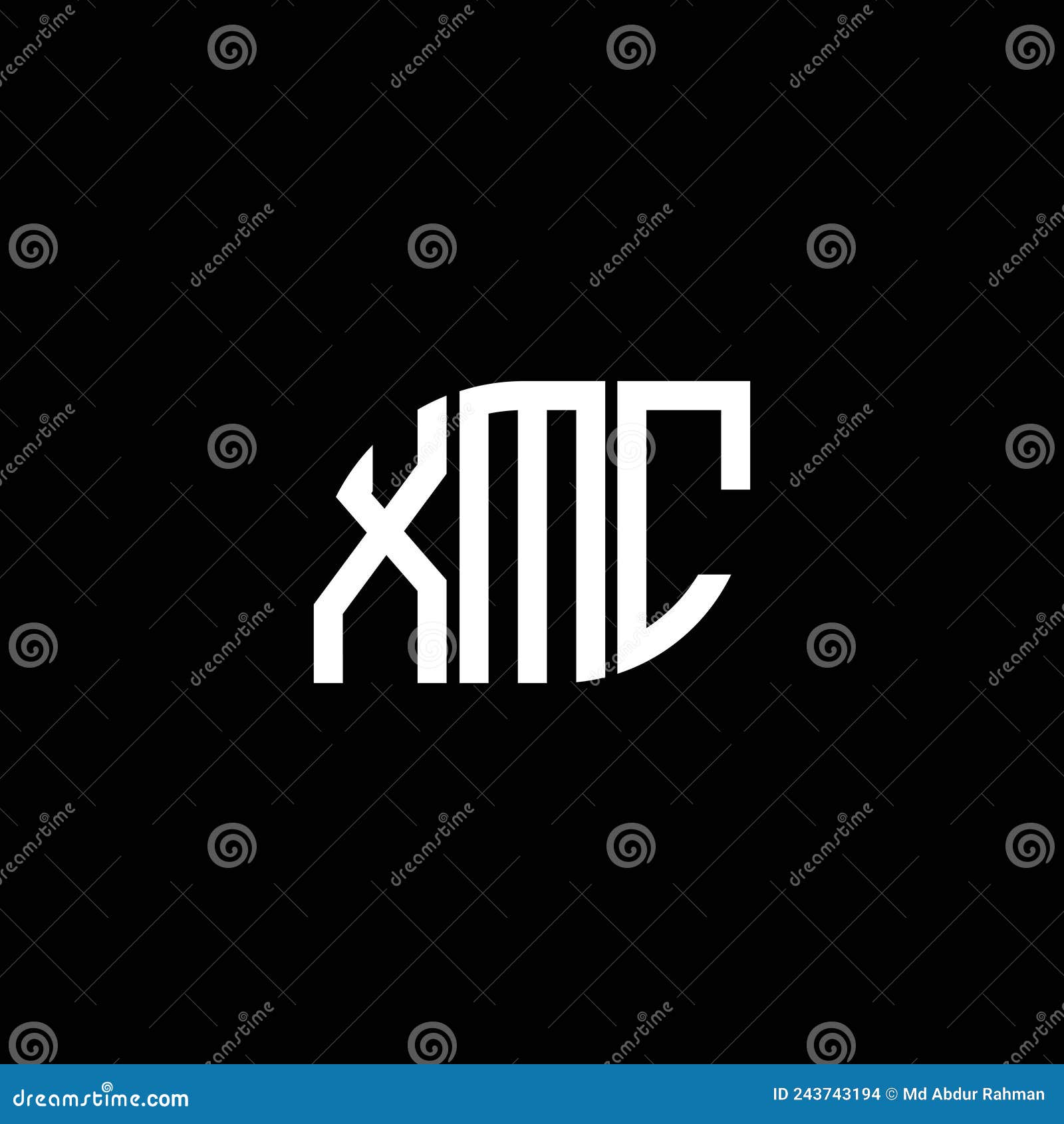 XMC Letter Logo Design on Black Background. XMC Creative Initials ...