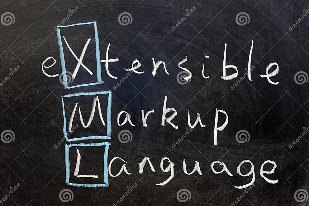 Xml Extensible Markup Language Stock Image Image Of Structure Chalkboard 24589939 1089