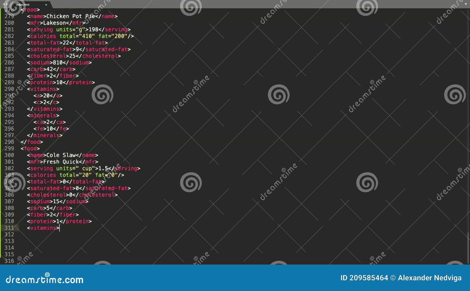 Xml Extensible Markup Language Source Code Typing Effect Xml Ticker Colored Commands Editor