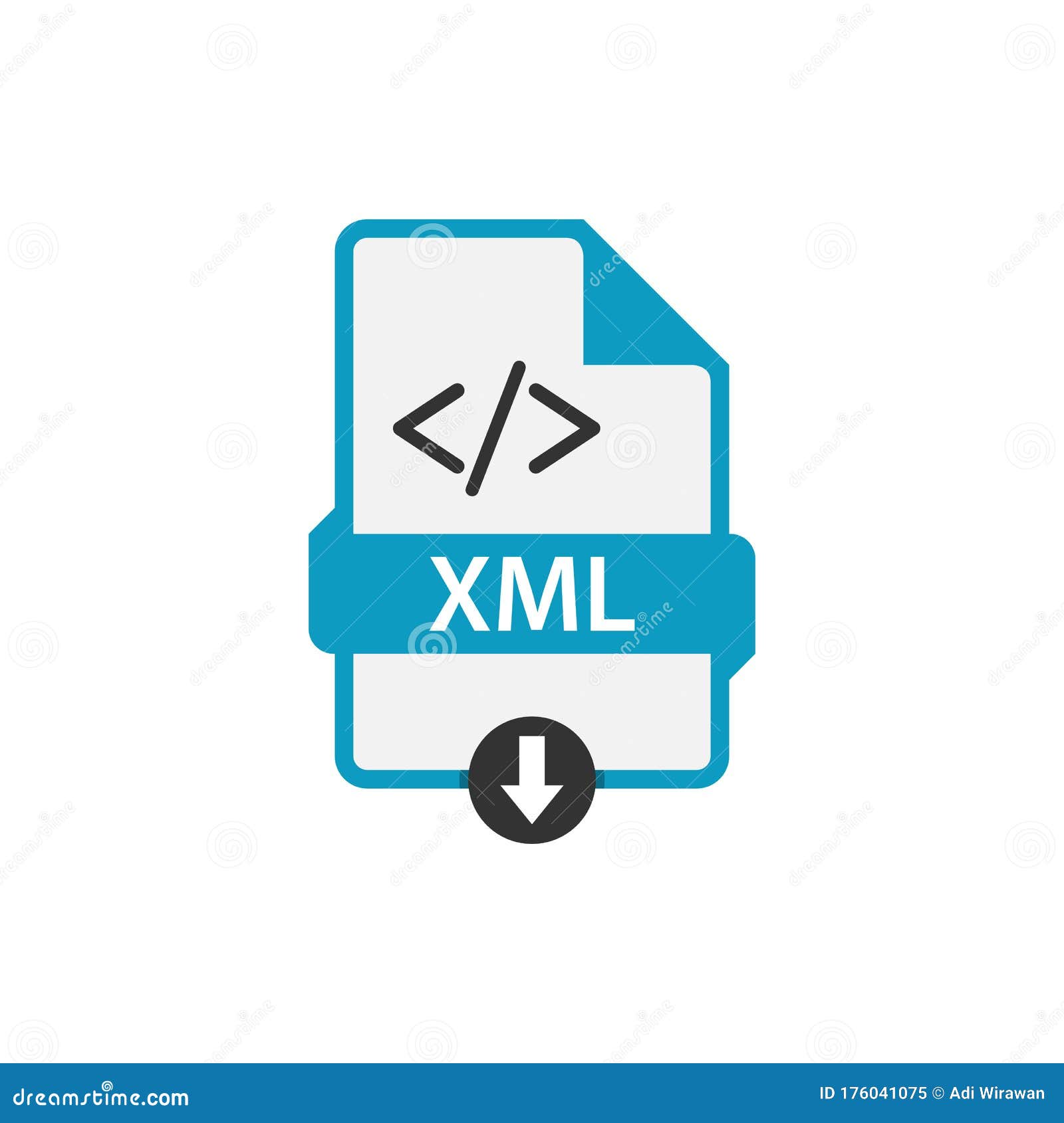 XML File Document Download Vector Stock Vector - Illustration of ...
