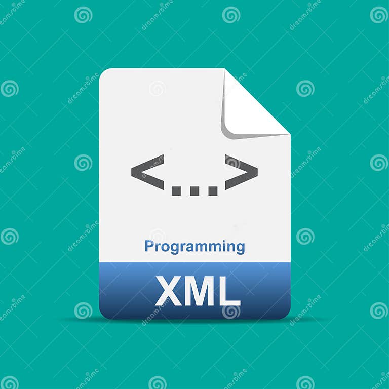 XML file icon stock vector. Illustration of extensible - 157841704