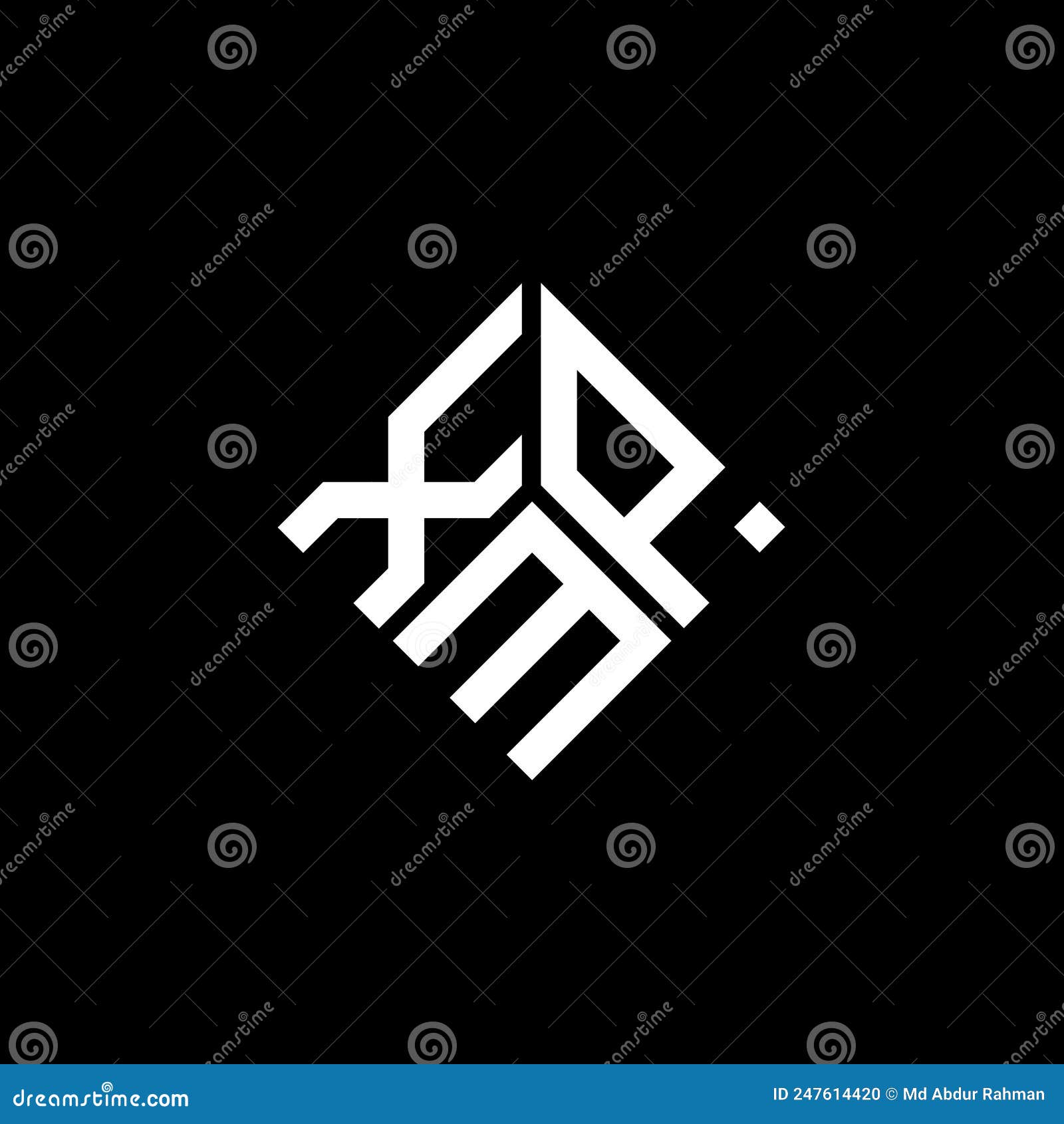 XMP Letter Logo Design on Black Background. XMP Creative Initials ...