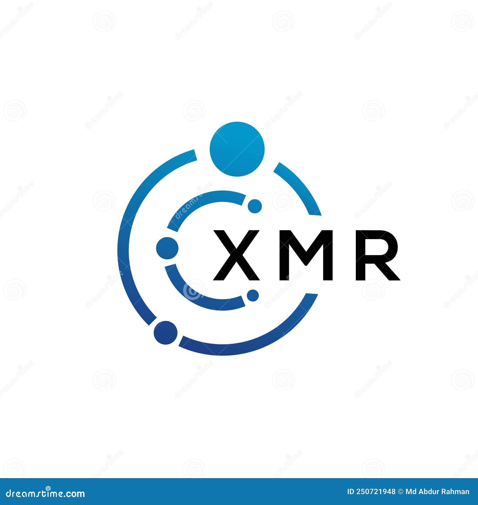 XMR Letter Technology Logo Design on White Background. XMR Creative ...