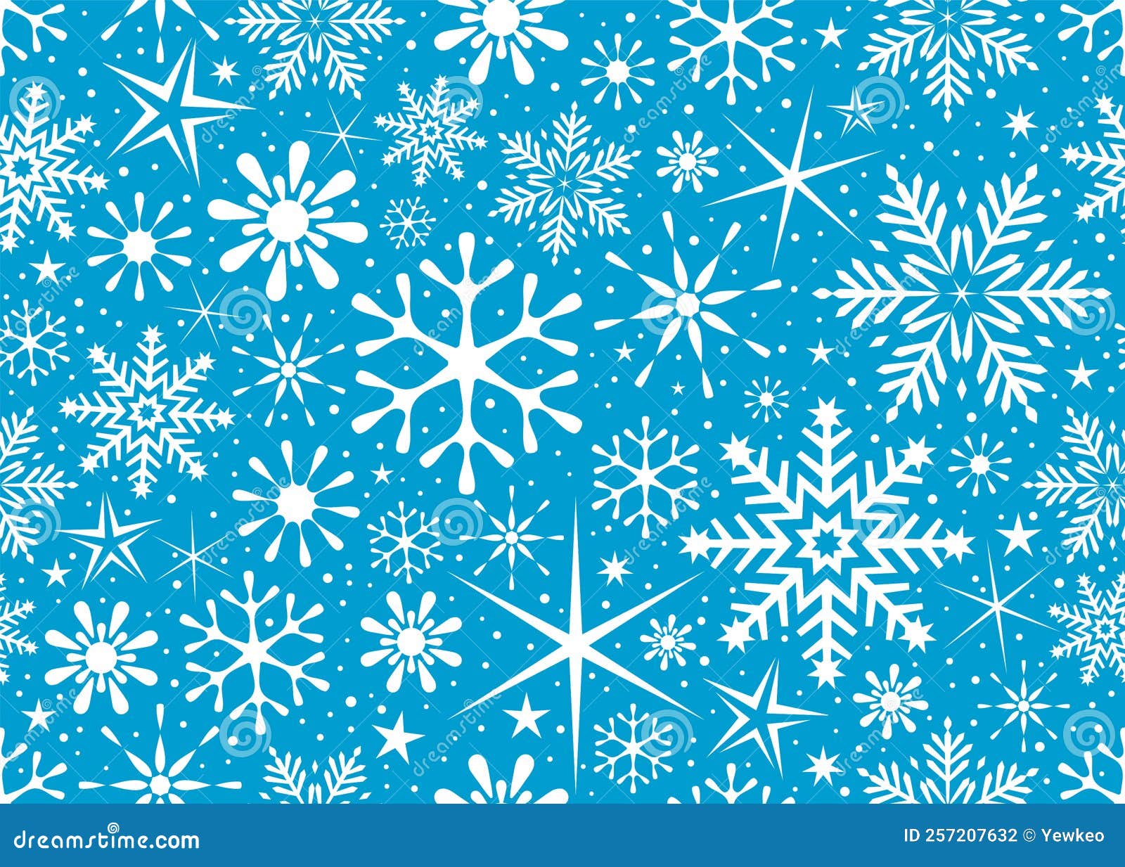 Christmas Snowflakes on a Blue Background Stock Vector - Illustration ...